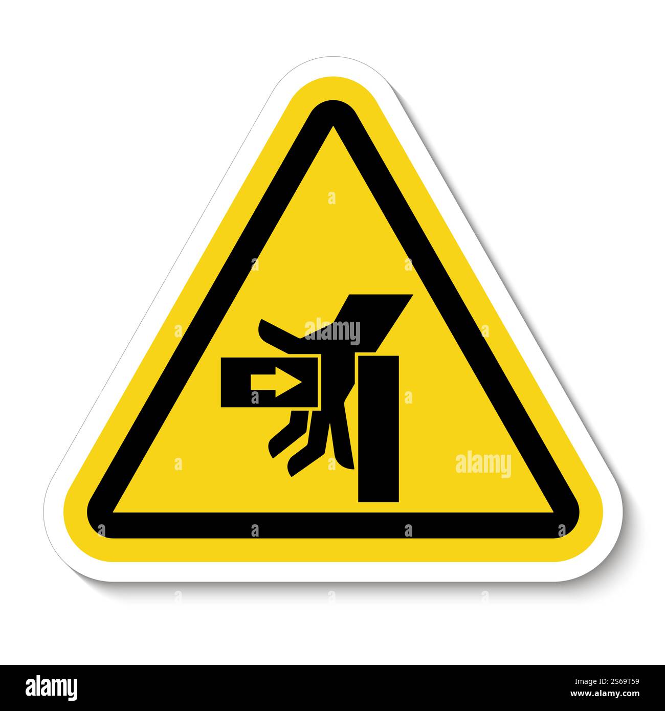 Hand Crush Force From Left Symbol Sign Isolate on White Background ...