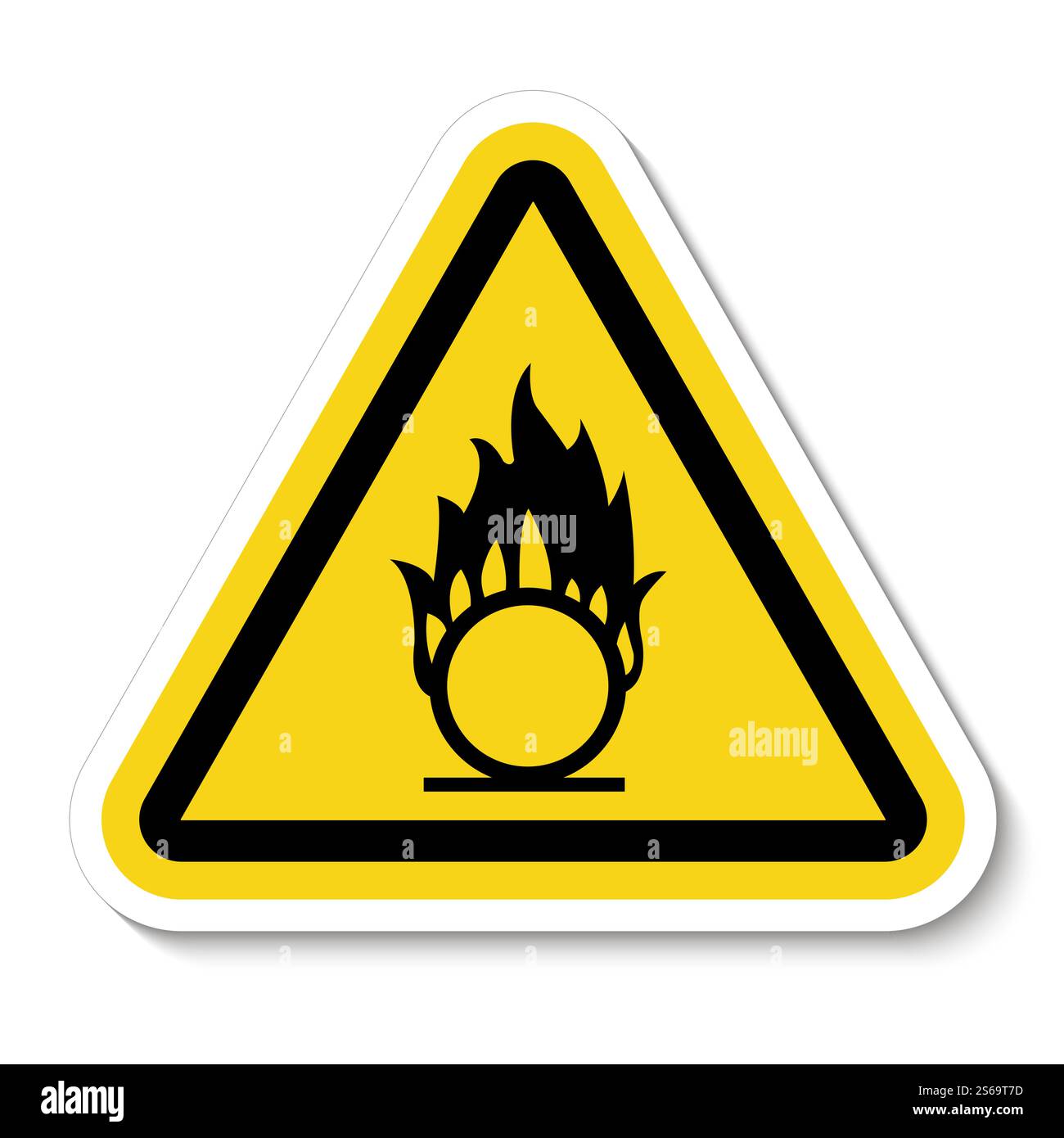 Beware Oxidizing Substance Symbol Isolate On White Background,Vector ...