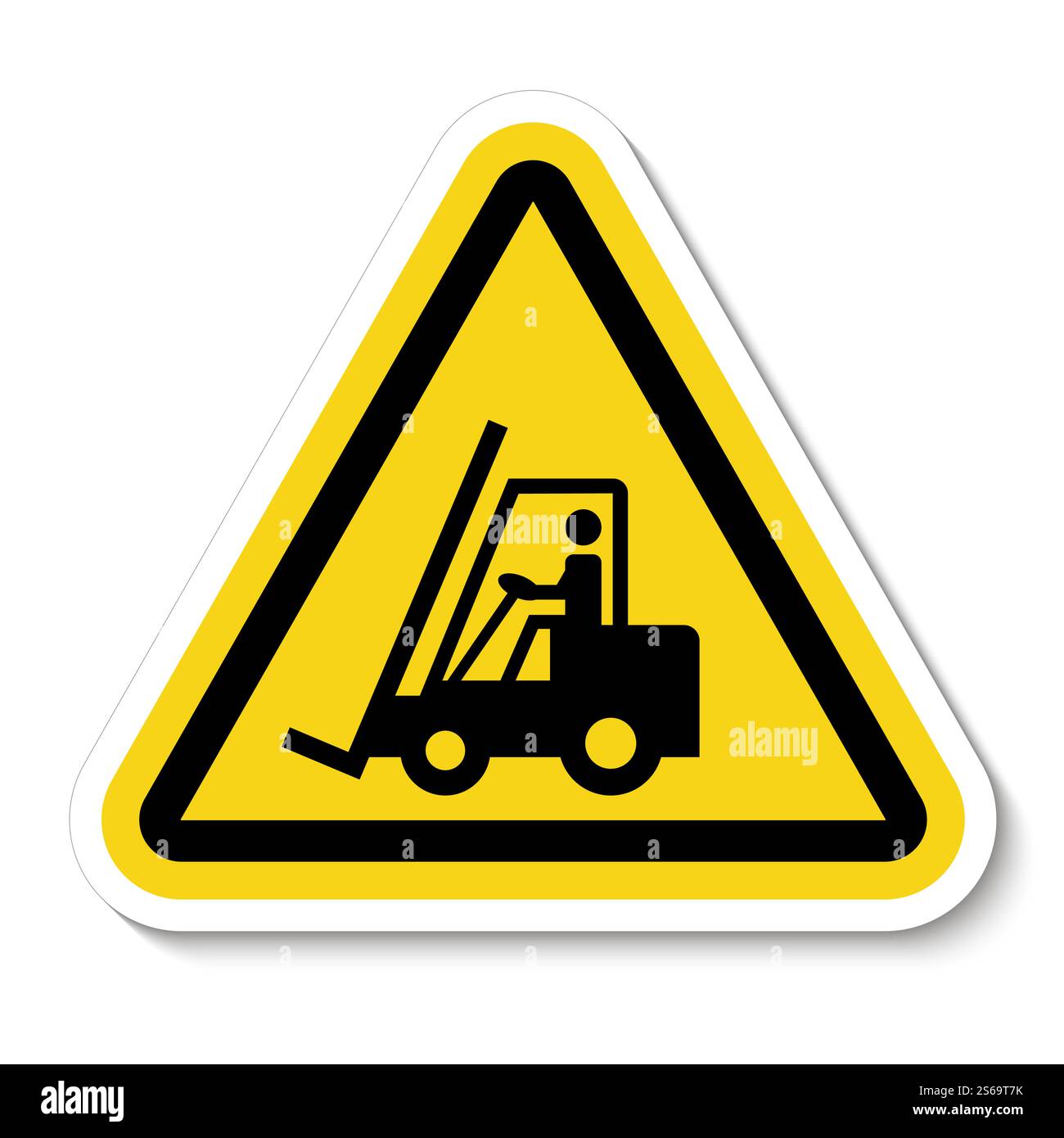 Beware Forklift Symbol Sign Isolate On White Background,Vector ...