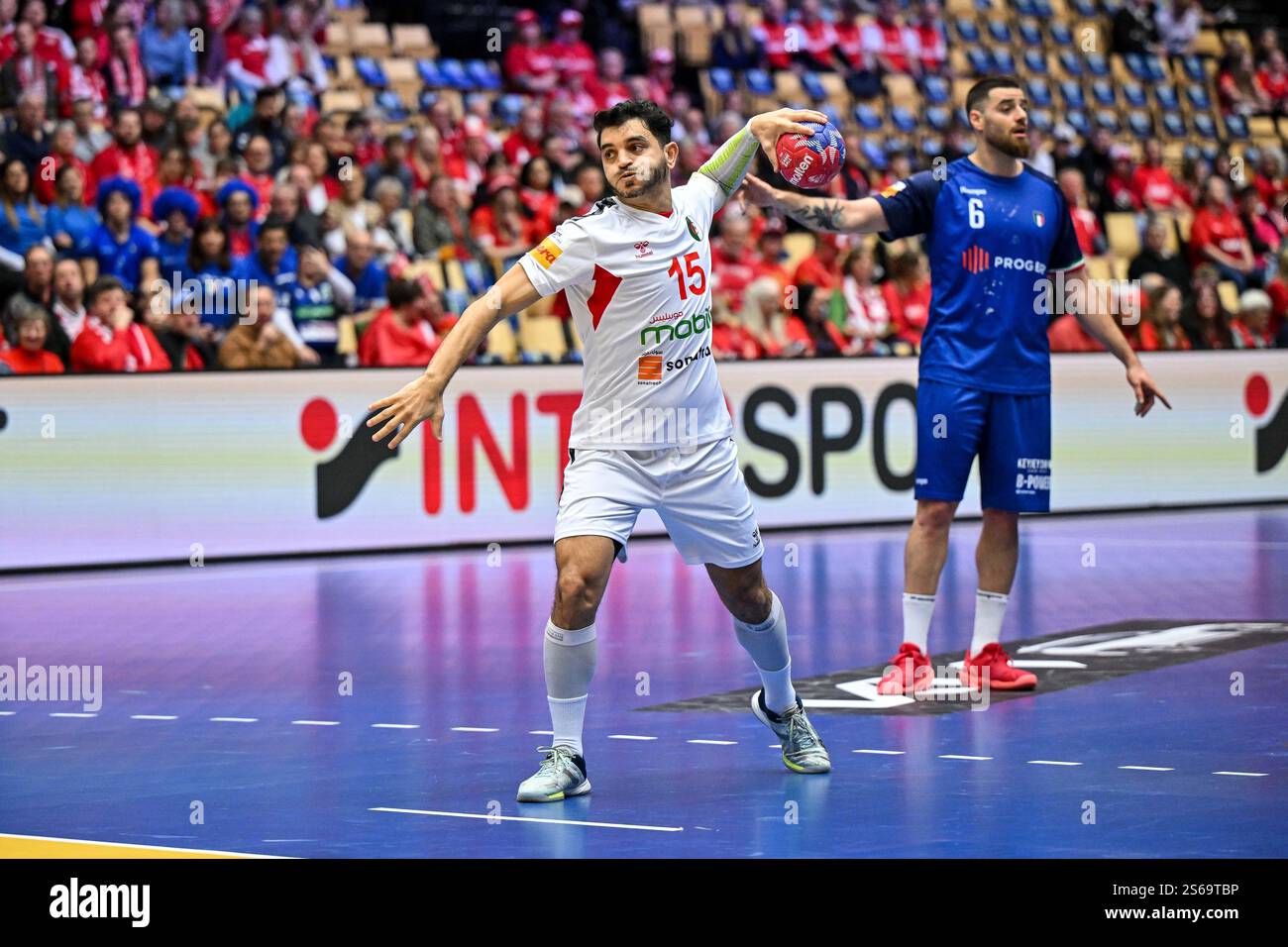 Herning, Denmark. 16th Jan, 2025. Redouane Saker of Algeria ...