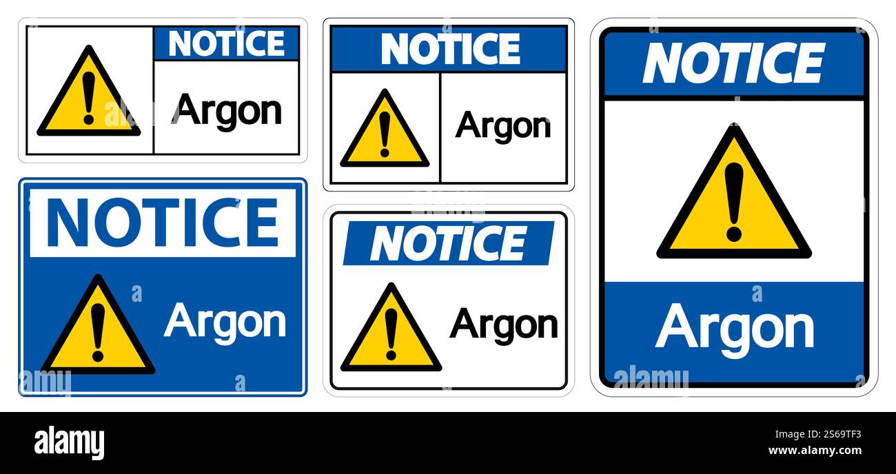 Notice Argon Symbol Sign Isolate On White Background,Vector ...