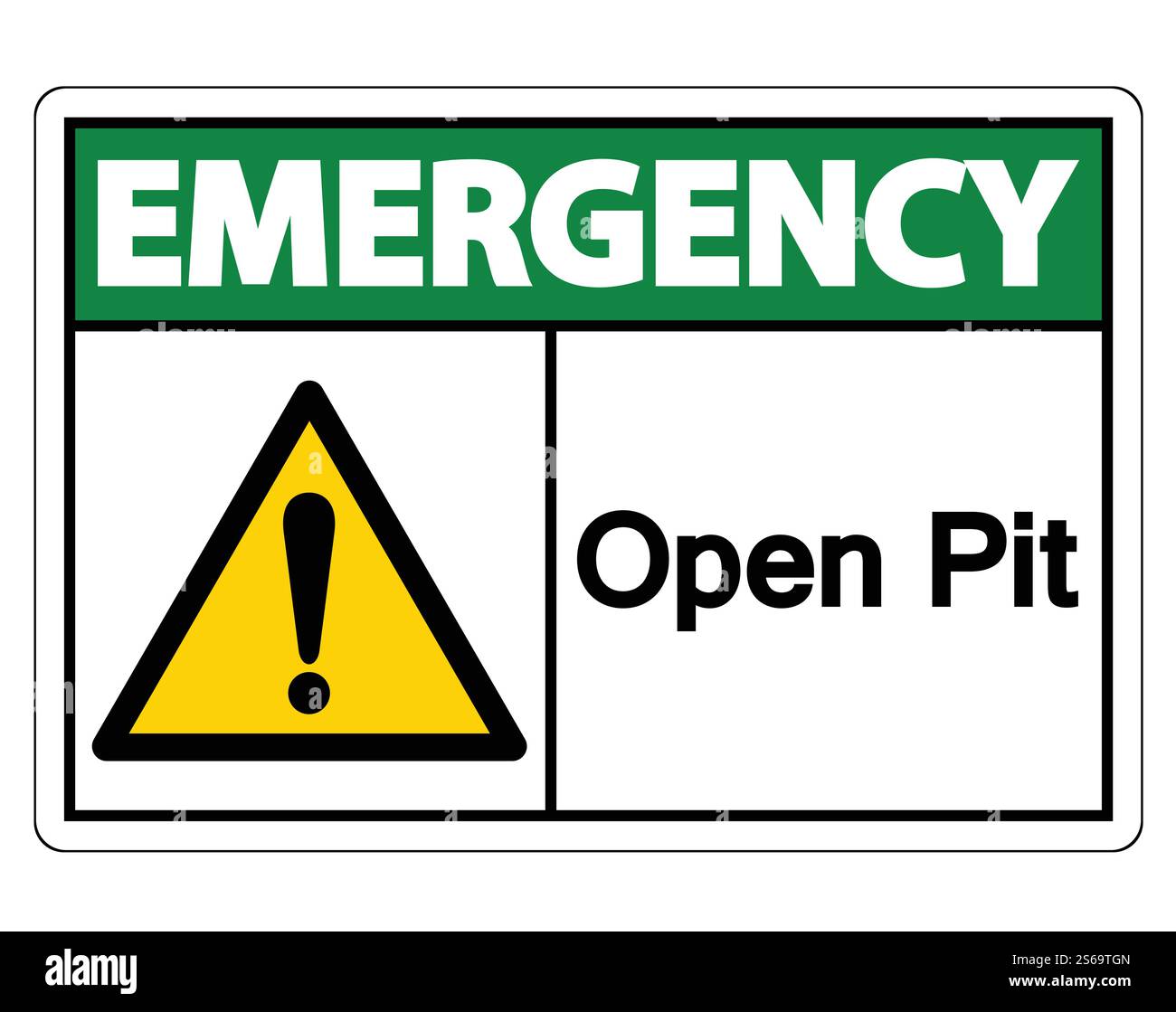 Emergency Open Pit Symbol Sign Isolate On White Background,Vector ...