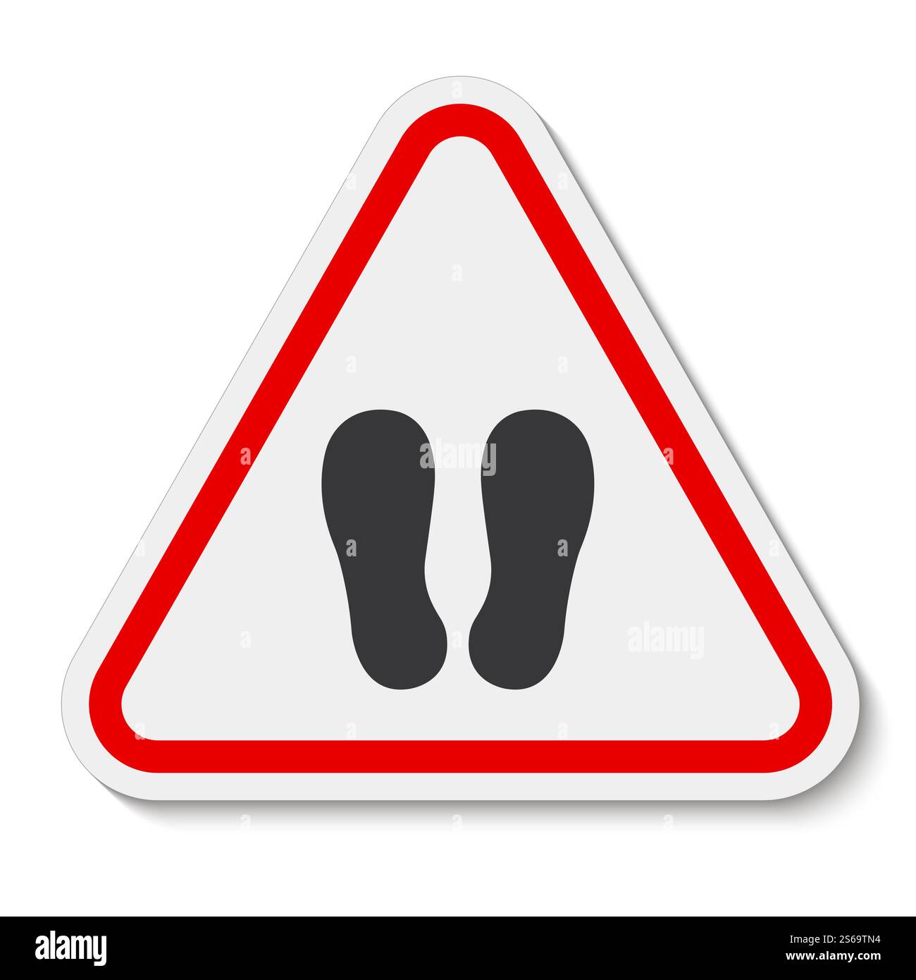 Do Not Walk Or Stand Here Symbol Sign Isolate on White Background ...
