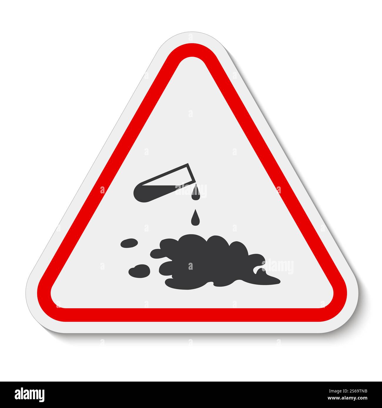 Beware Chemical Spill Symbol Sign Isolate On White Background,Vector ...