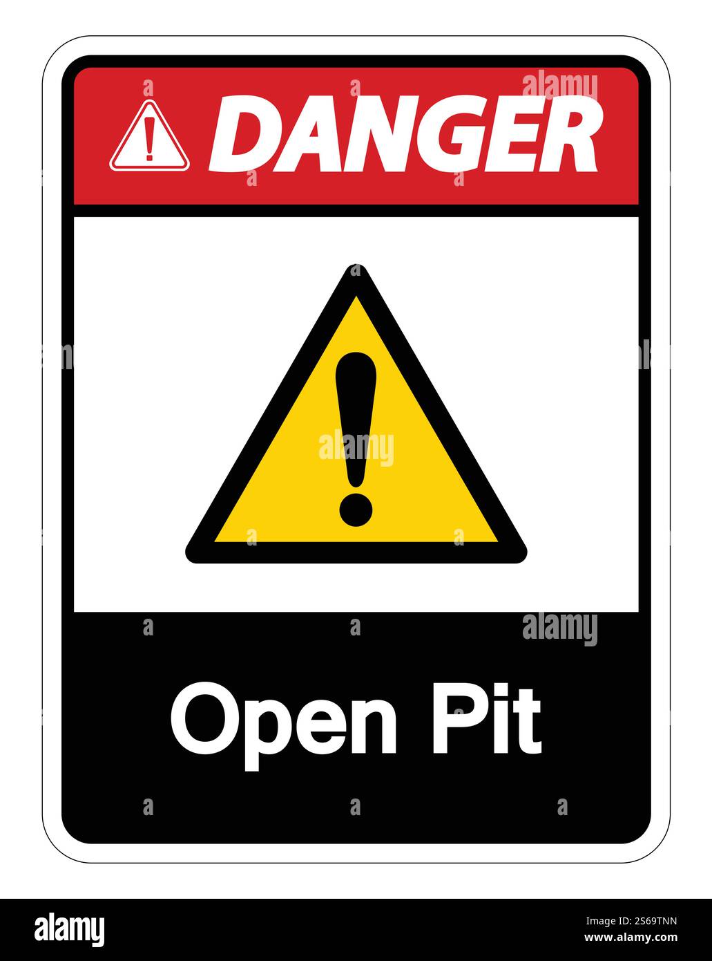 Danger Open Pit Symbol Sign Isolate On White Background,Vector ...