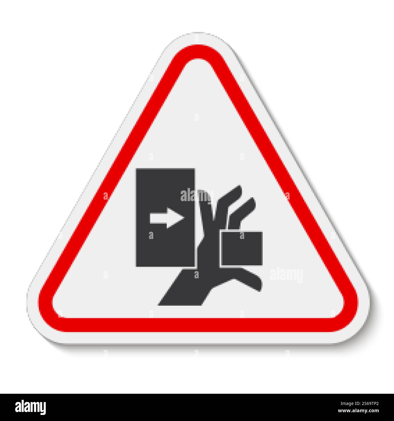 Hand Crush Force From Left Symbol Sign Isolate on White Background ...
