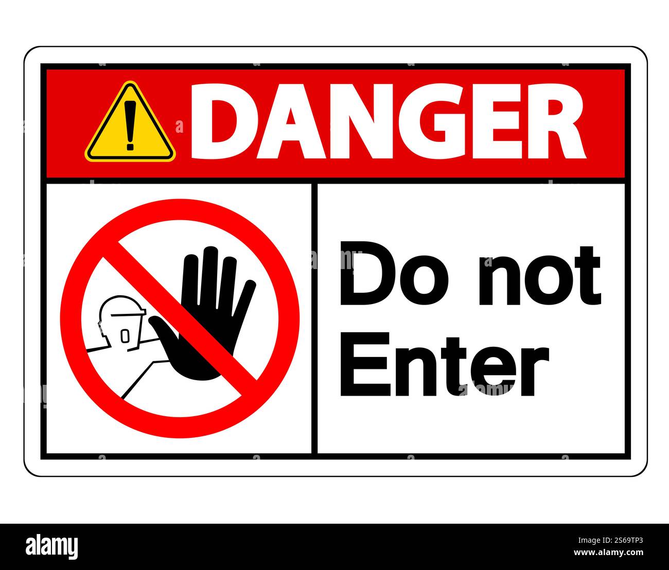 Danger Do Not Enter Symbol Sign Isolate On White Background,Vector ...