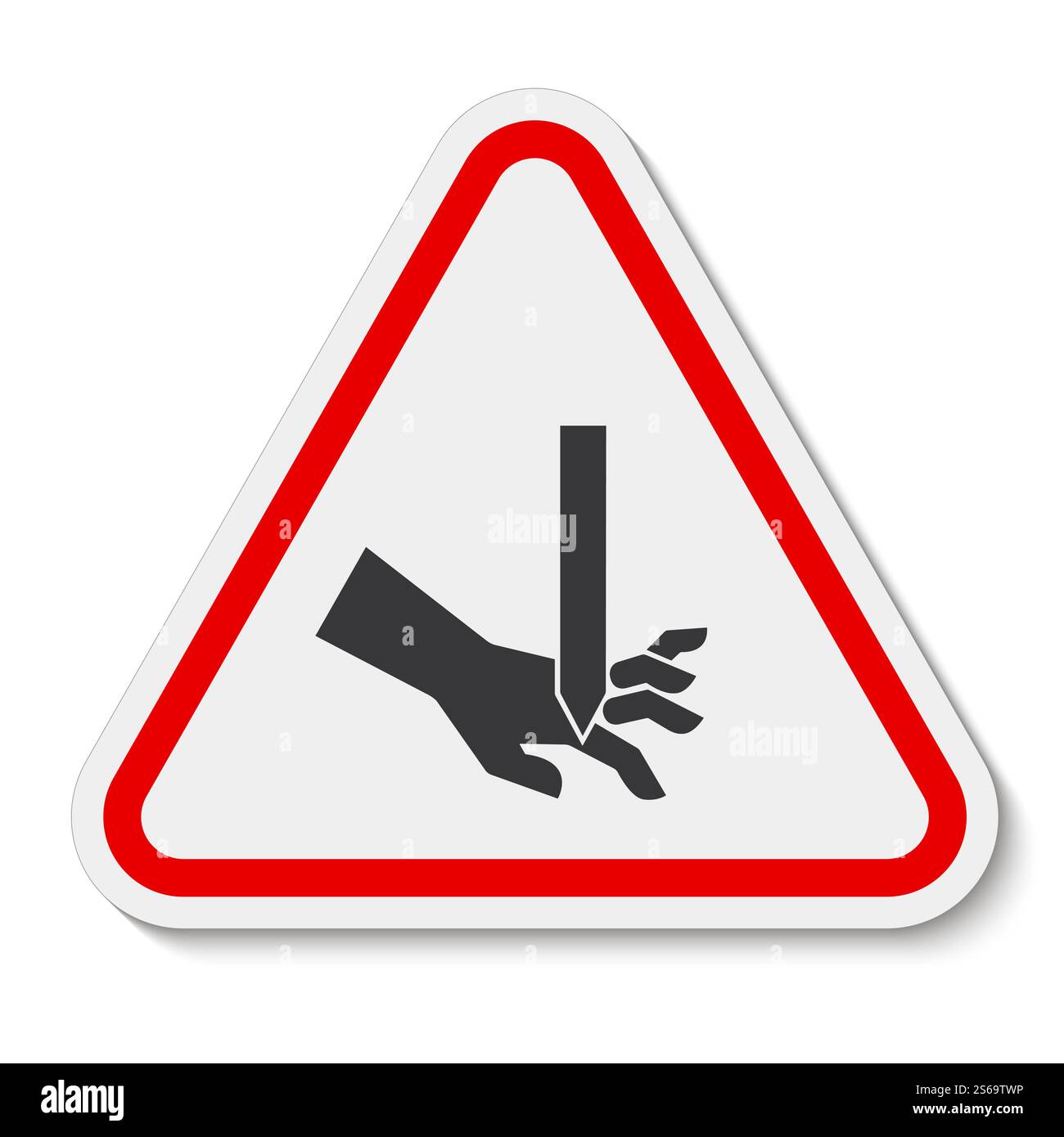 Cutting of Fingers Straight Blade Symbol Sign, Vector Illustration ...