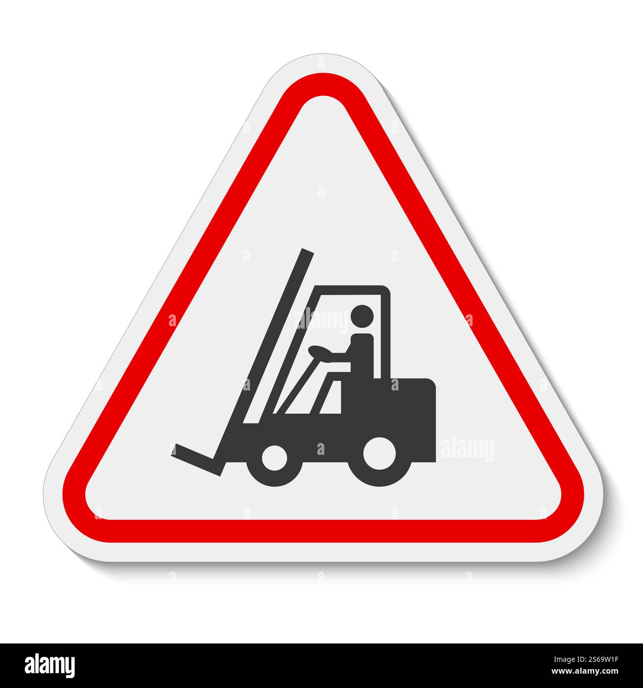Beware Forklift Symbol Sign Isolate On White Background,Vector ...