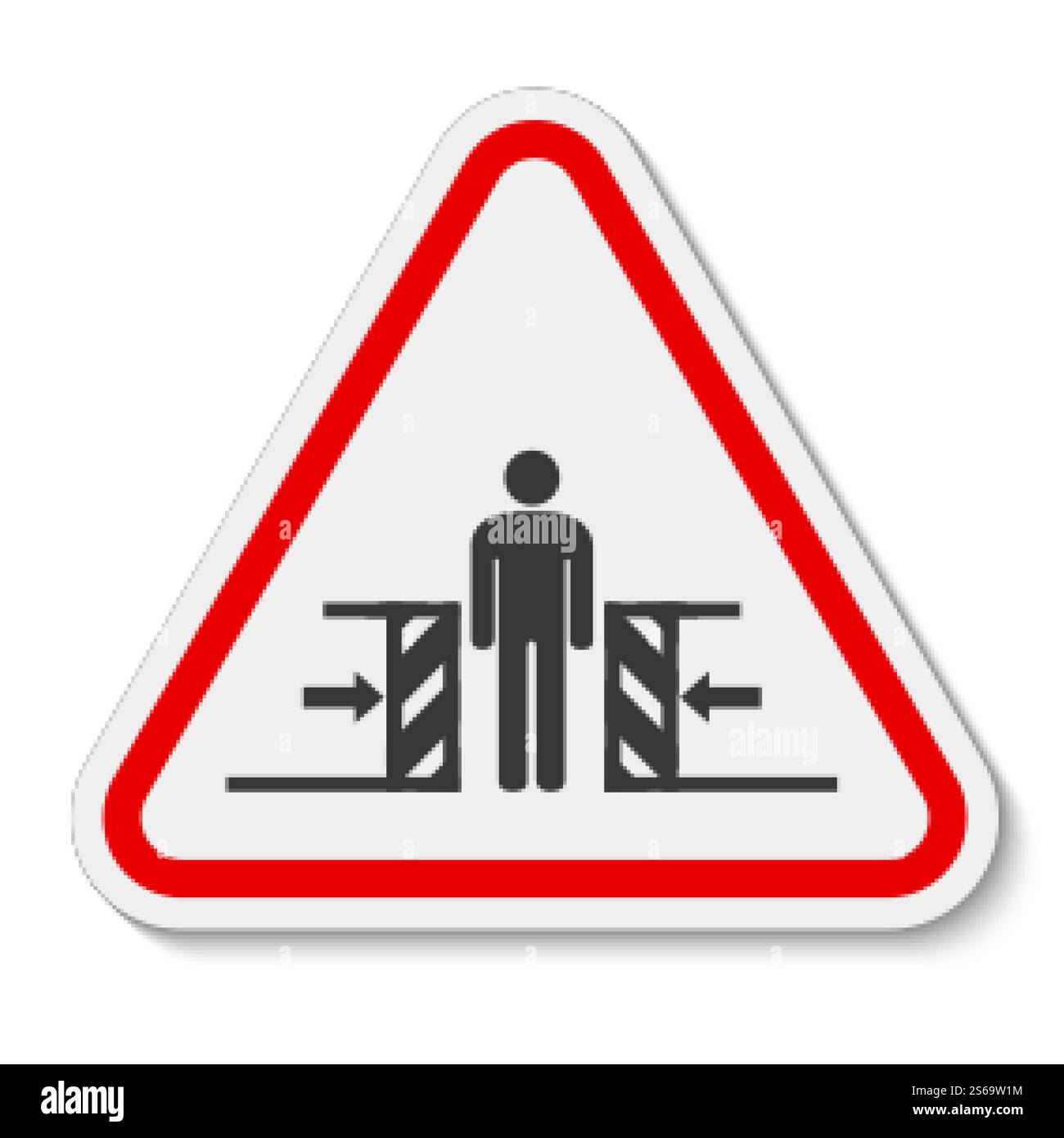 Body Crush Force From Two Sides Symbol Sign Isolate on White Background ...