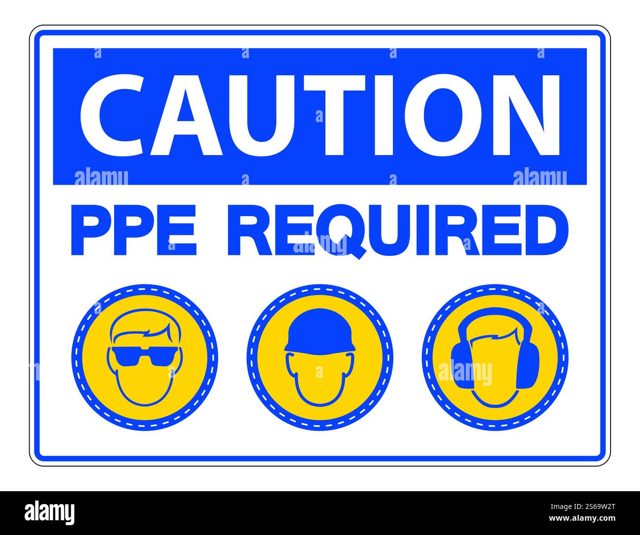 Required Personal Protective Equipment (PPE) Symbol,Safety Icon,Vector ...