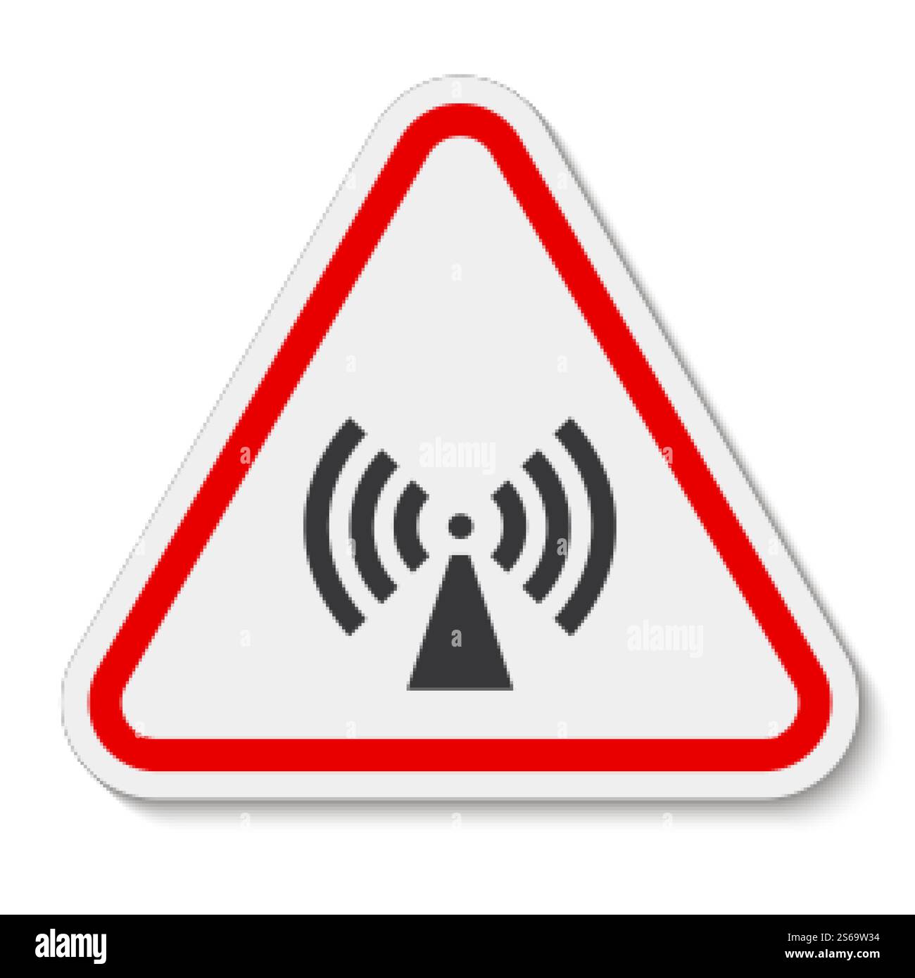 Beware Non-Ionizing Radiation Symbol sign Isolate On White Background ...