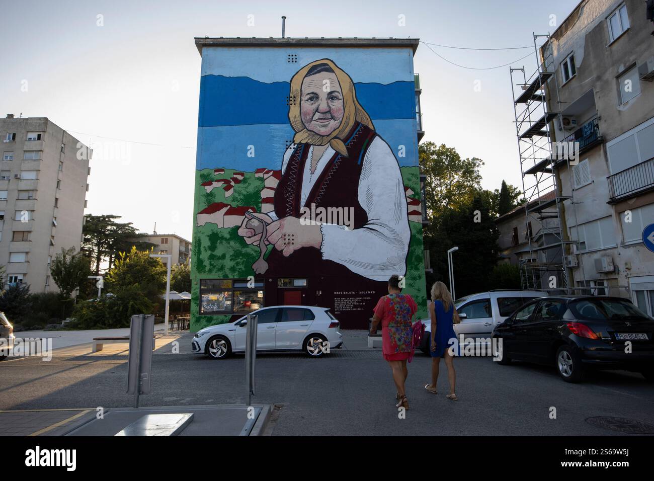 Mother mural dedicated to the Istrian poet Mata Balota and his poem Moja mati in Pula, by ...