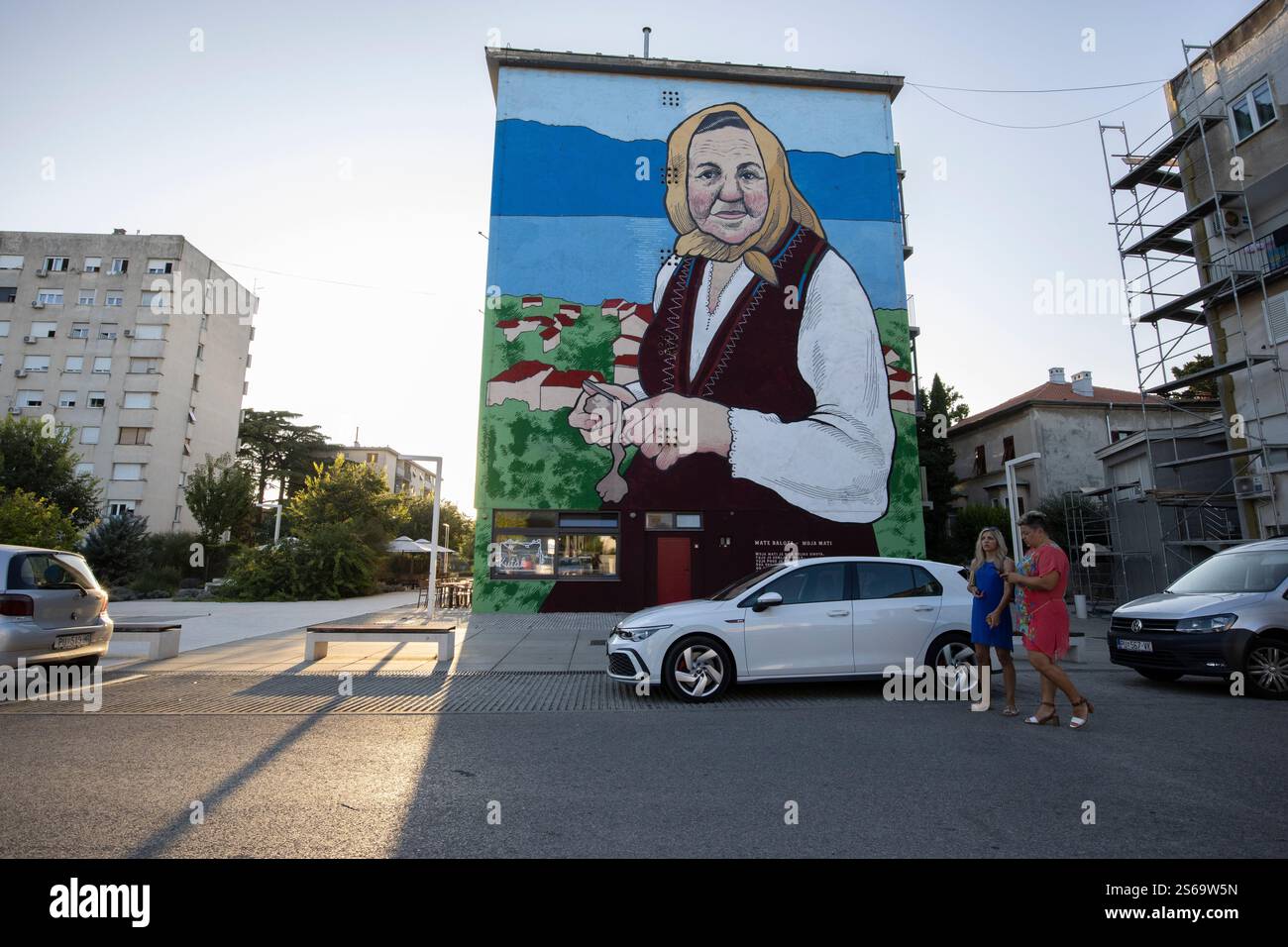 Mother mural dedicated to the Istrian poet Mata Balota and his poem Moja mati in Pula, by ...