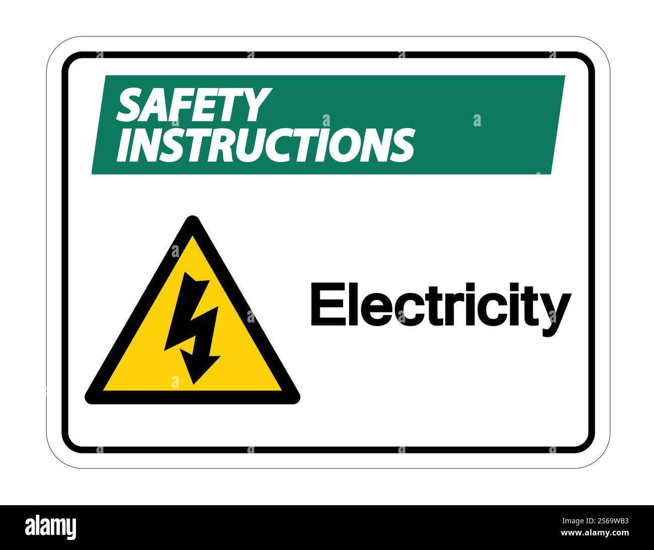 Safety instructions Electricity Symbol Sign Isolate On White Background ...