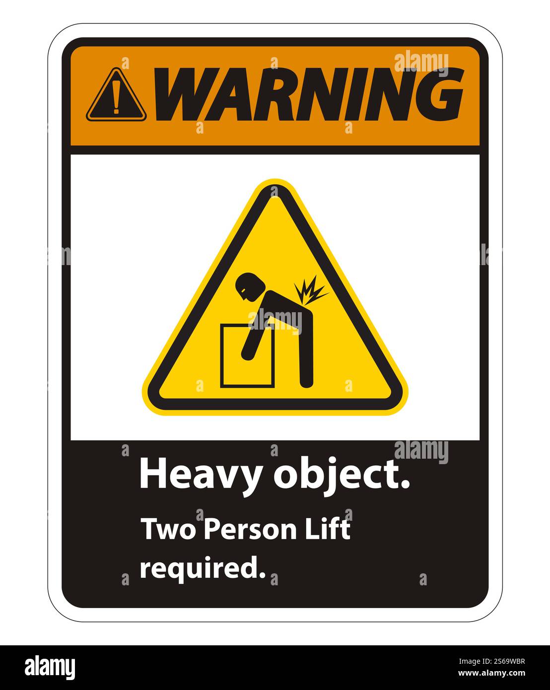 Heavy Object,Two Person Lift Required Sign Isolate On White Background ...