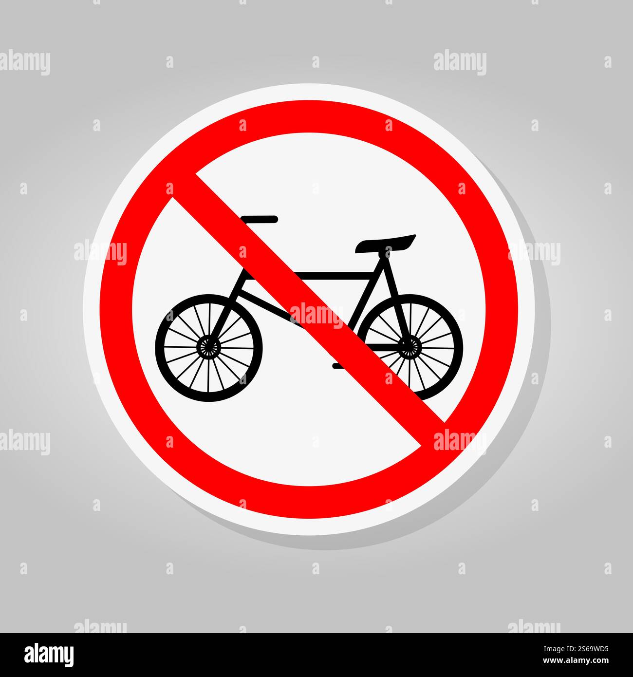 Prohibit Bicycle Symbol Sign Isolate On White Background,Vector ...