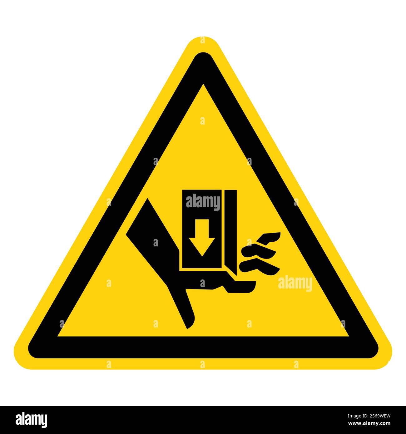 Hand Crush Force From Above Symbol Sign Isolate On White Background ...