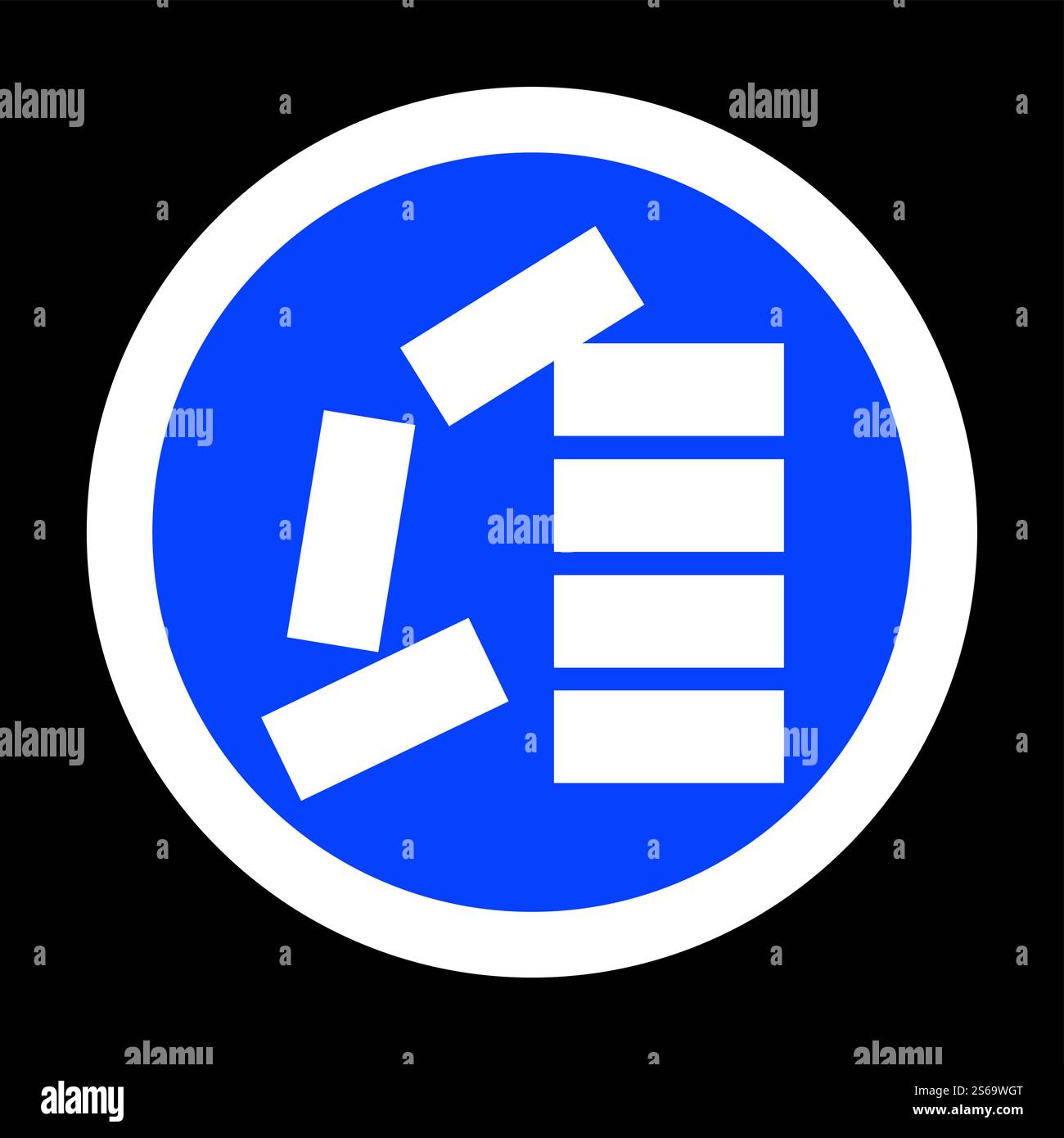 PPE Icon.Stack Correctly Symbol Sign On black Background On black ...
