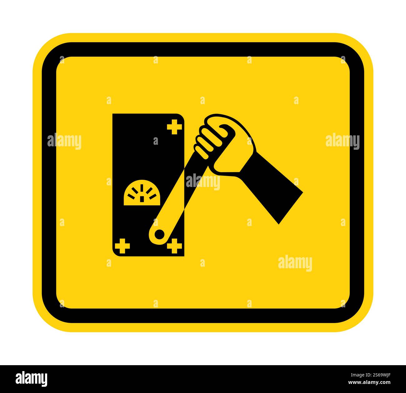 Do Not Touch Men Working Symbol Sign Isolate on White Background,Vector ...