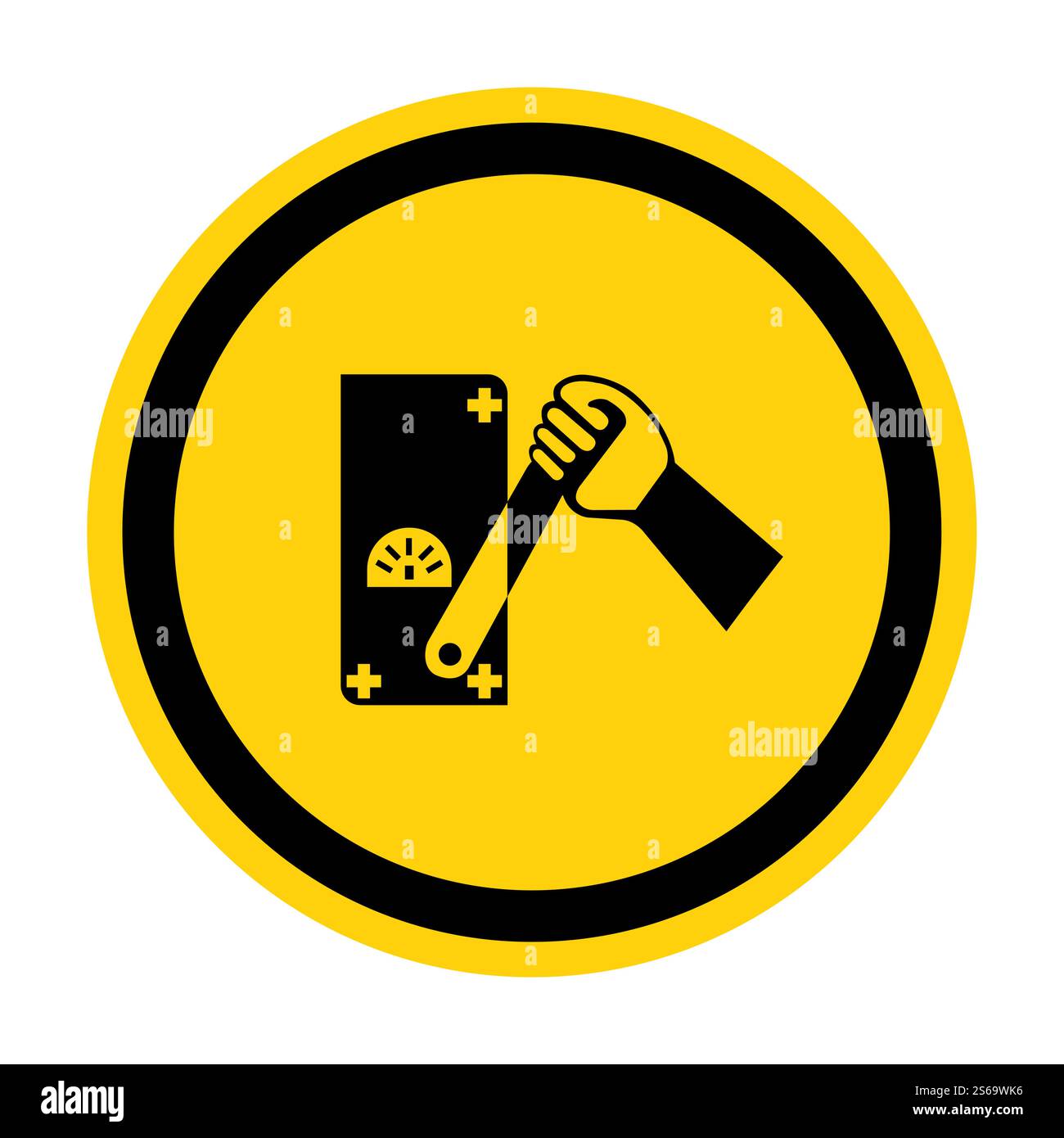 Do Not Touch Men Working Symbol Sign Isolate on White Background,Vector ...