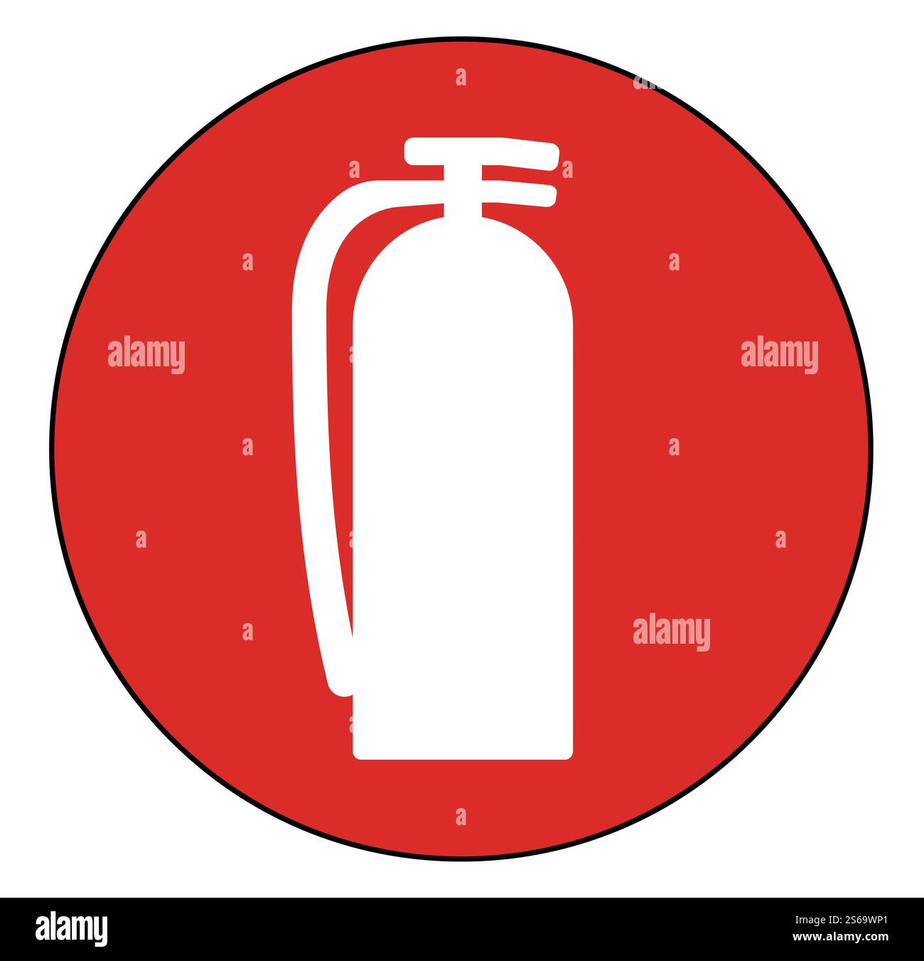 Fire Extinguisher Symbol Floor Sign on white background Stock Vector ...