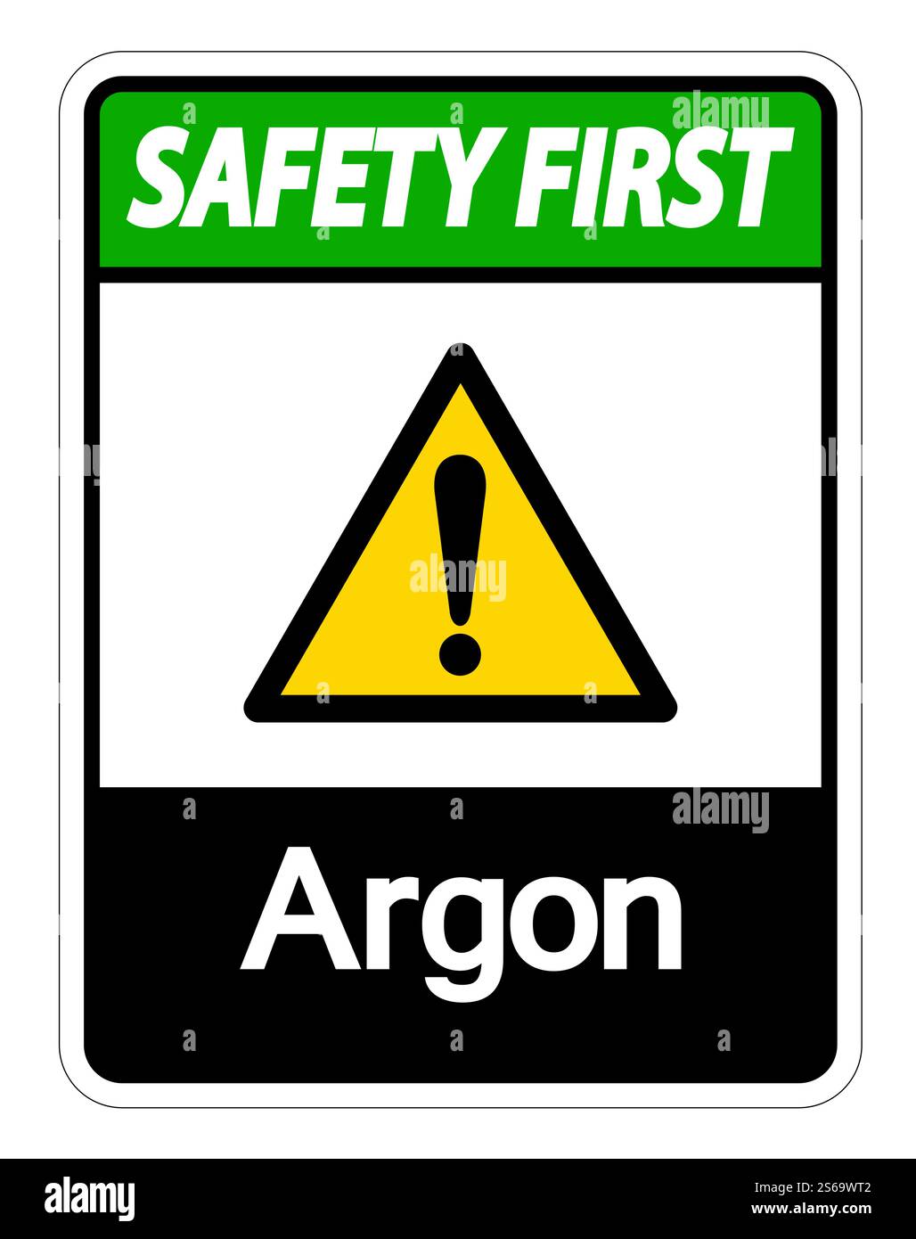 Safety first Argon Symbol Sign Isolate On White Background,Vector ...