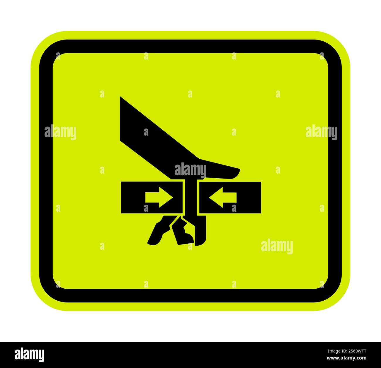 Hand Crush Force From Two Sides Symbol Sign Isolate on White Background ...