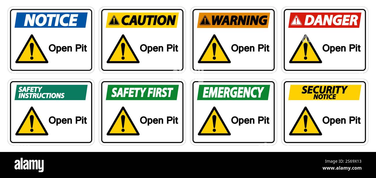 Open Pit Sign Isolate On White Background,Vector Illustration EPS.10 ...