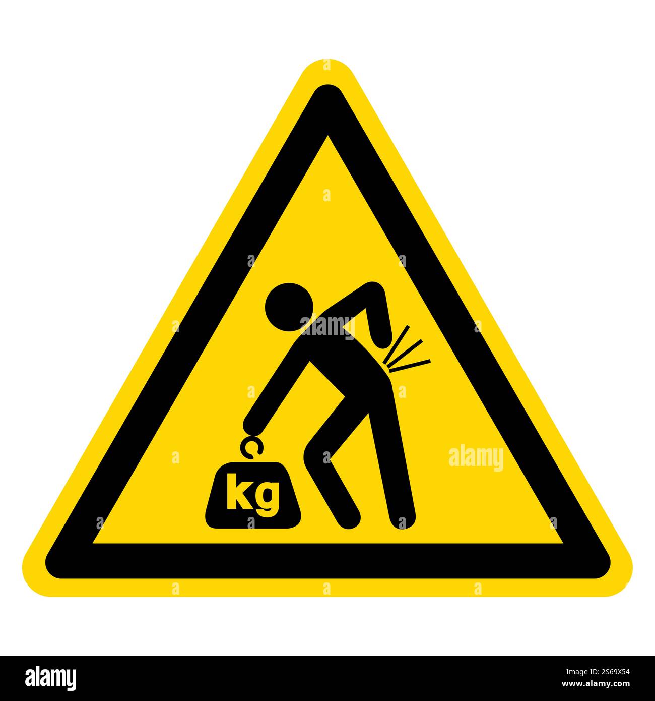 Lifting Hazard Symbol Sign Isolate On White Background,Vector ...