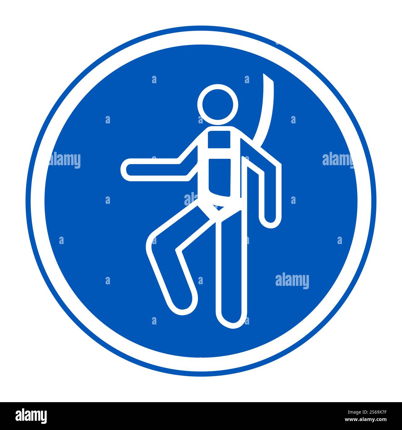Symbol Wear Safety Harness Sign Isolate On White Background,Vector ...