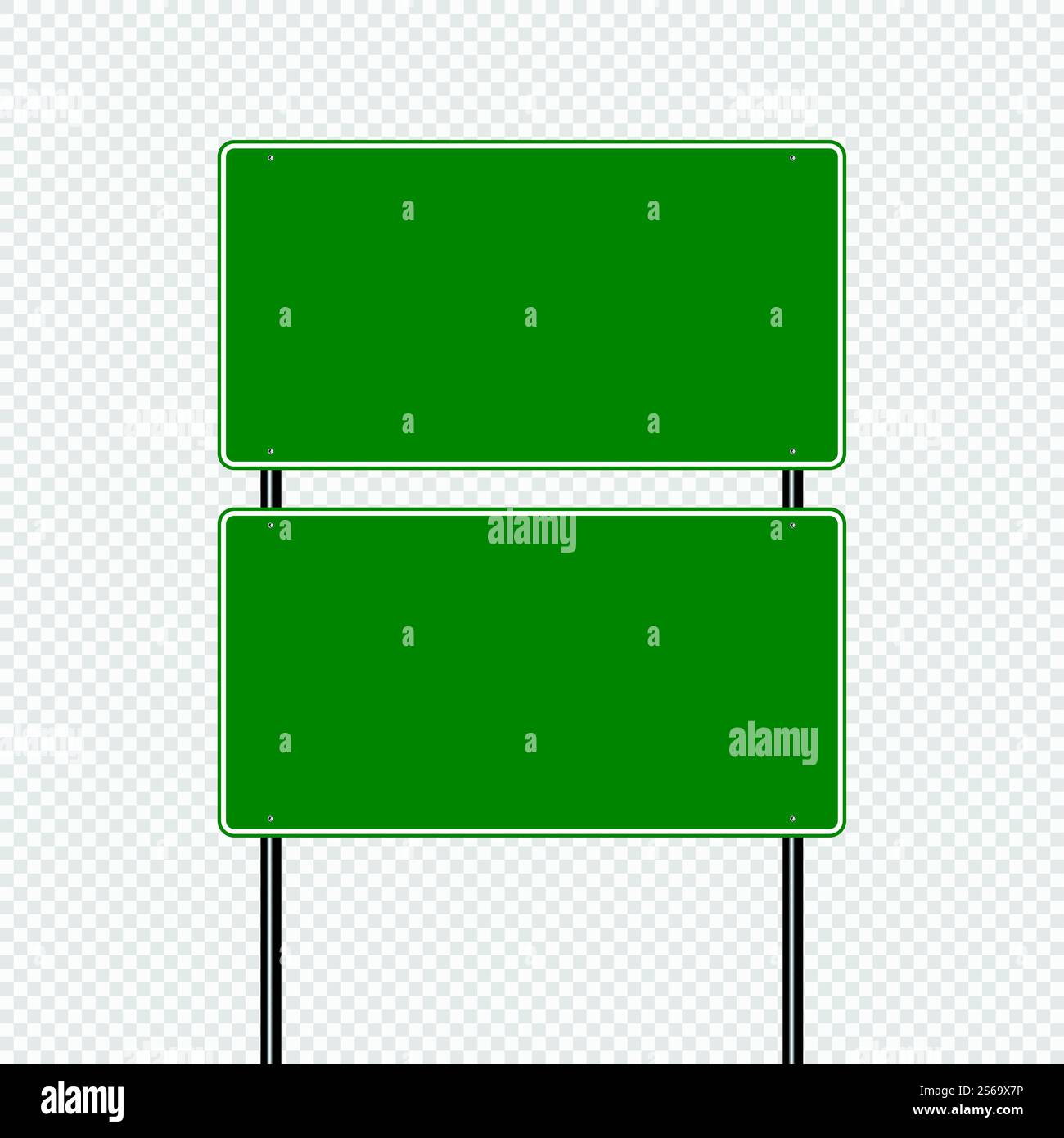 Green traffic sign,Road board signs isolated on transparent background,vector illustration EPS ...