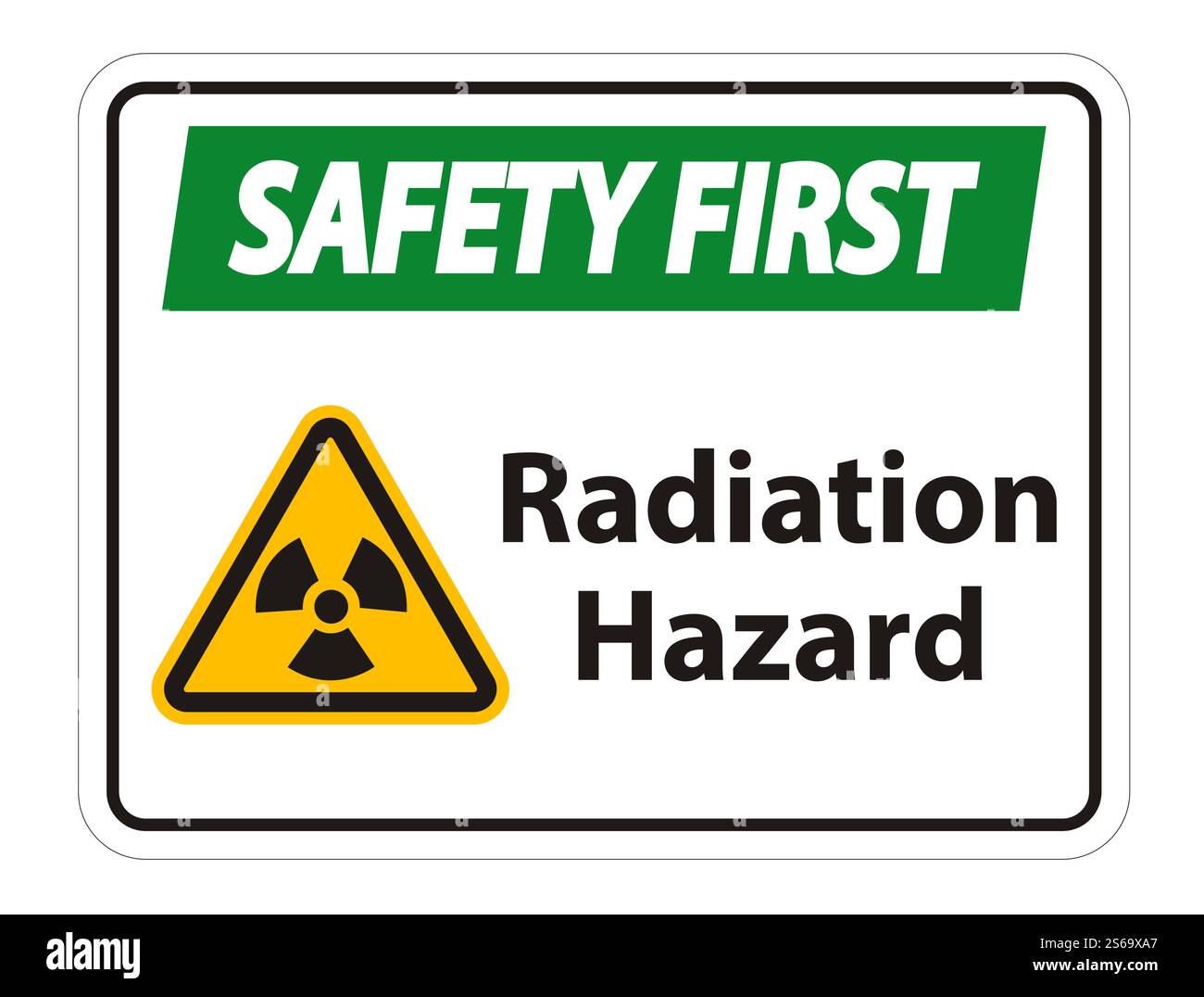 Radiation Hazard Symbol Sign Isolate On White Background,Vector ...