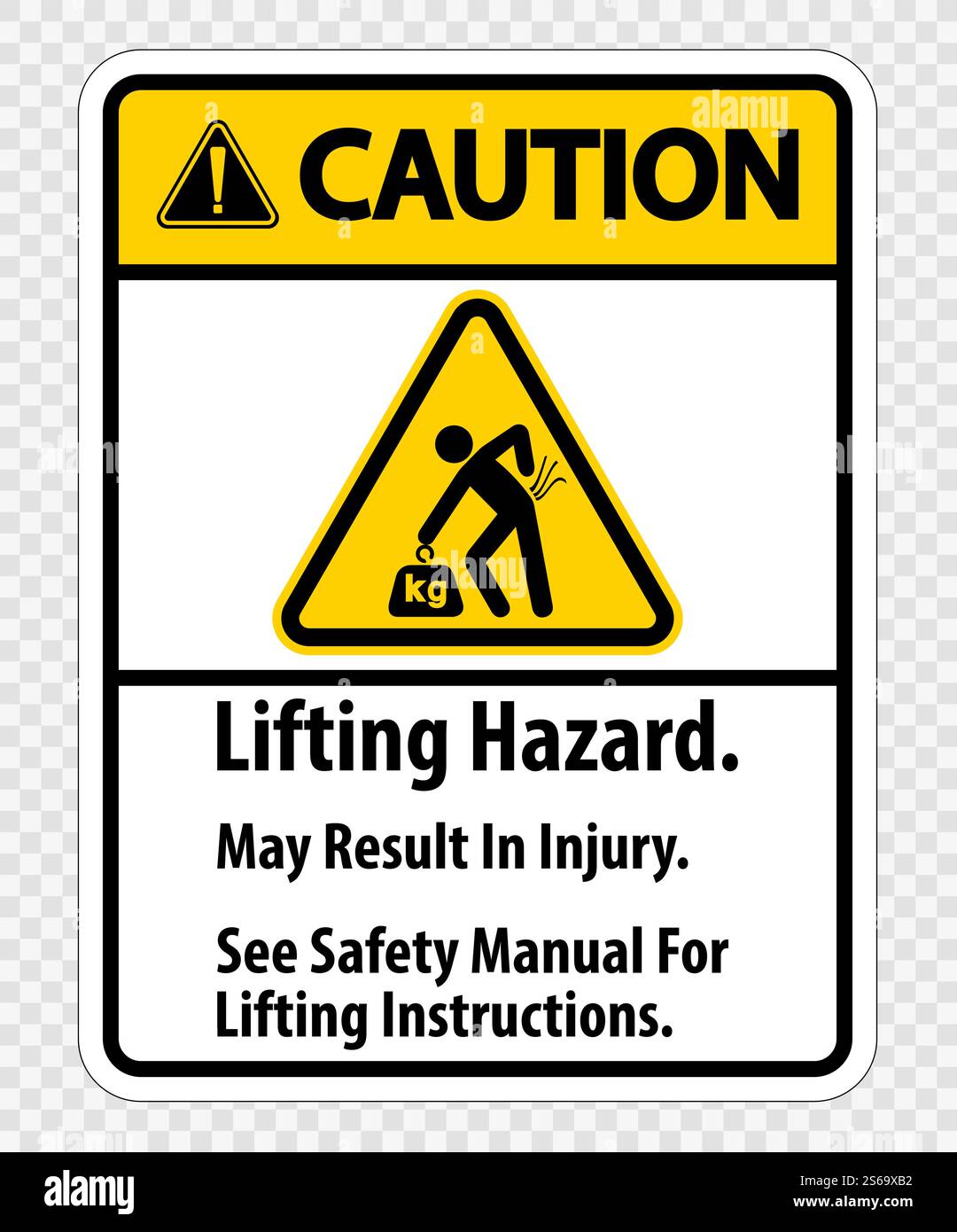 Lifting Hazard,May Result In Injury, See Safety Manual For Lifting ...