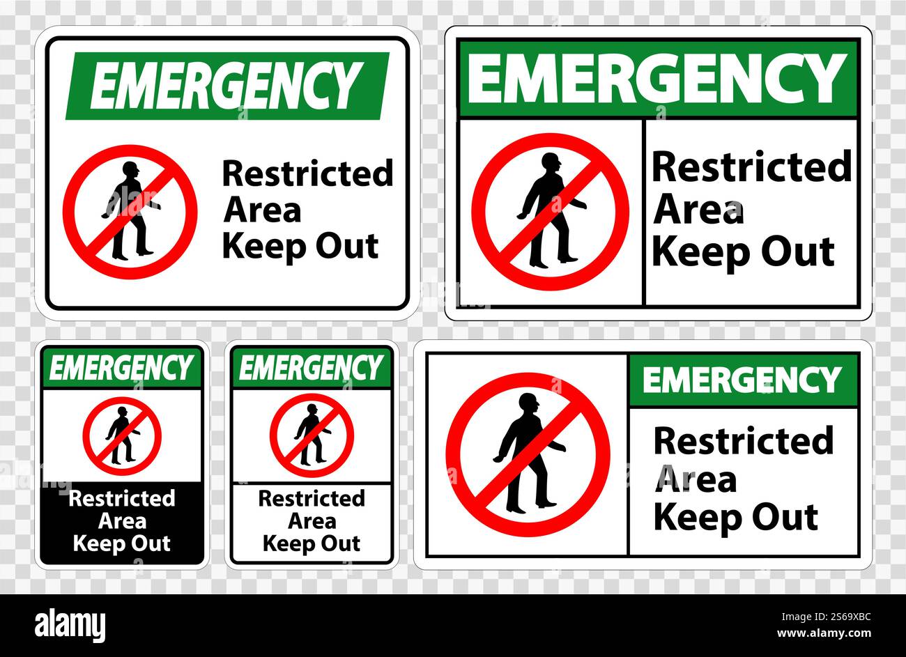 Emergency Restricted Area Keep Out Symbol Sign Isolate on transparent ...