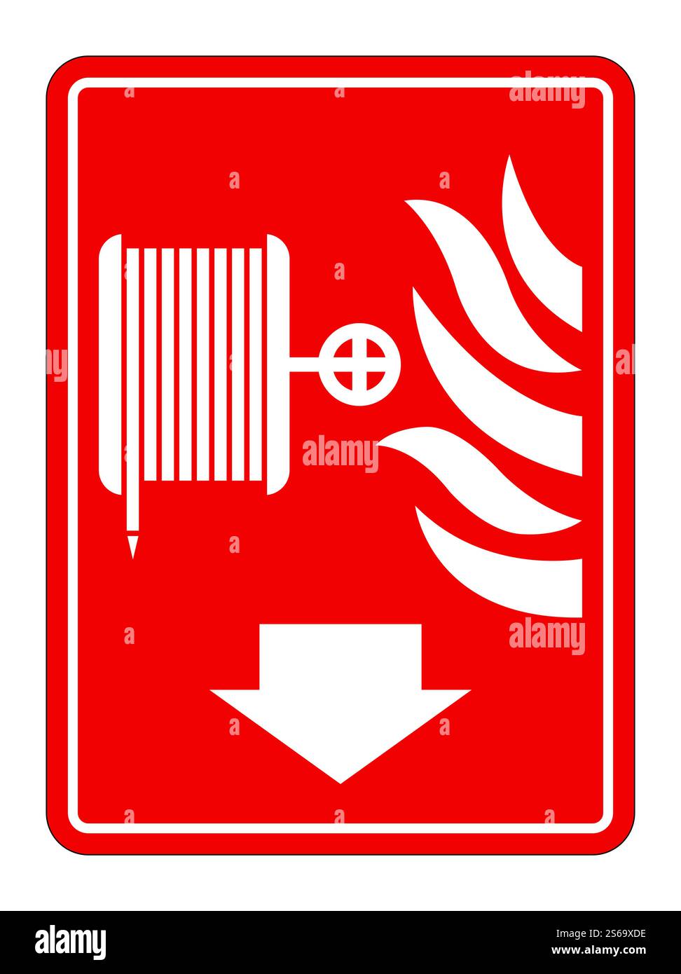 Fire hose sticker alarm Cut Out Stock Images & Pictures - Alamy