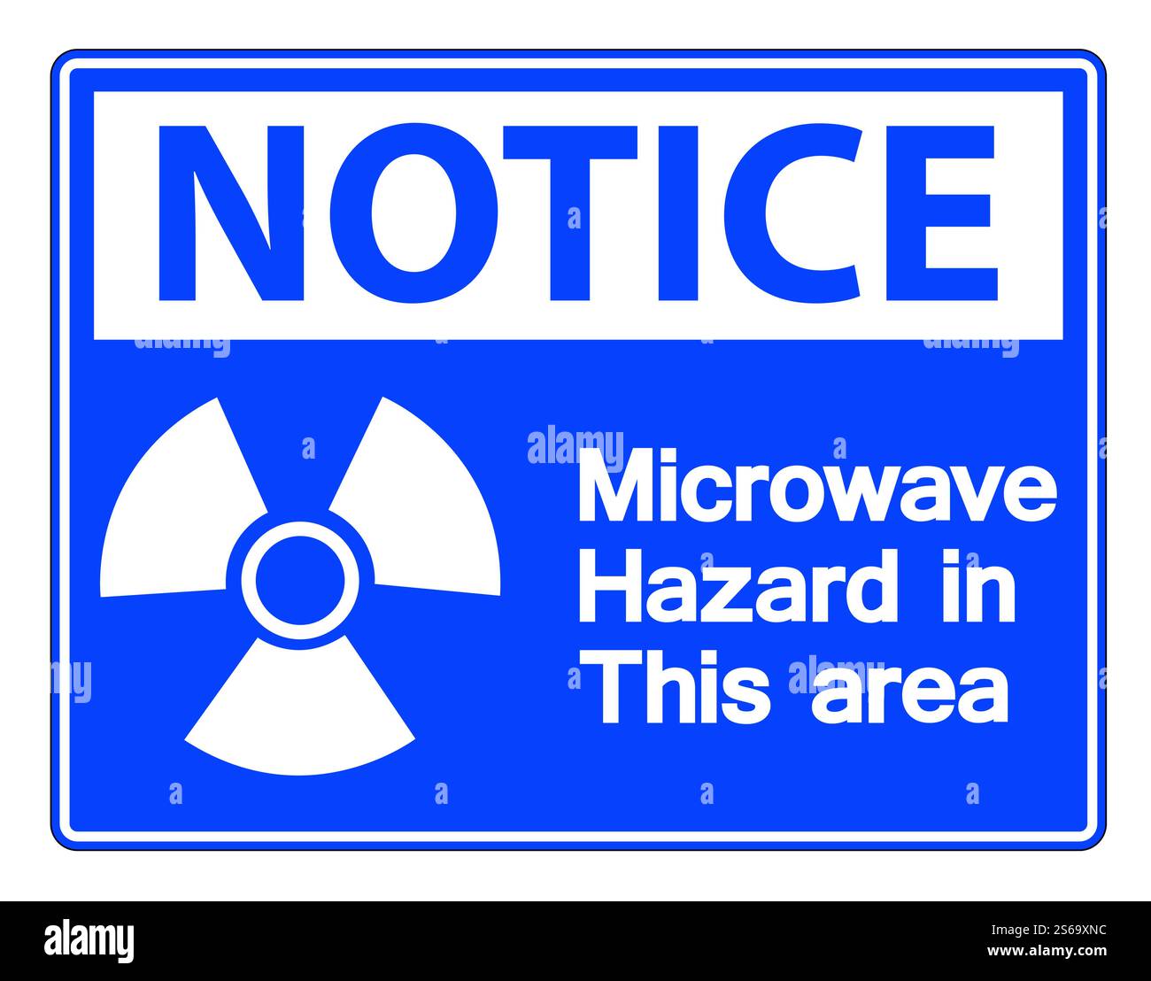 Notice Microwave Hazard Sign on white background,Vector illustration ...
