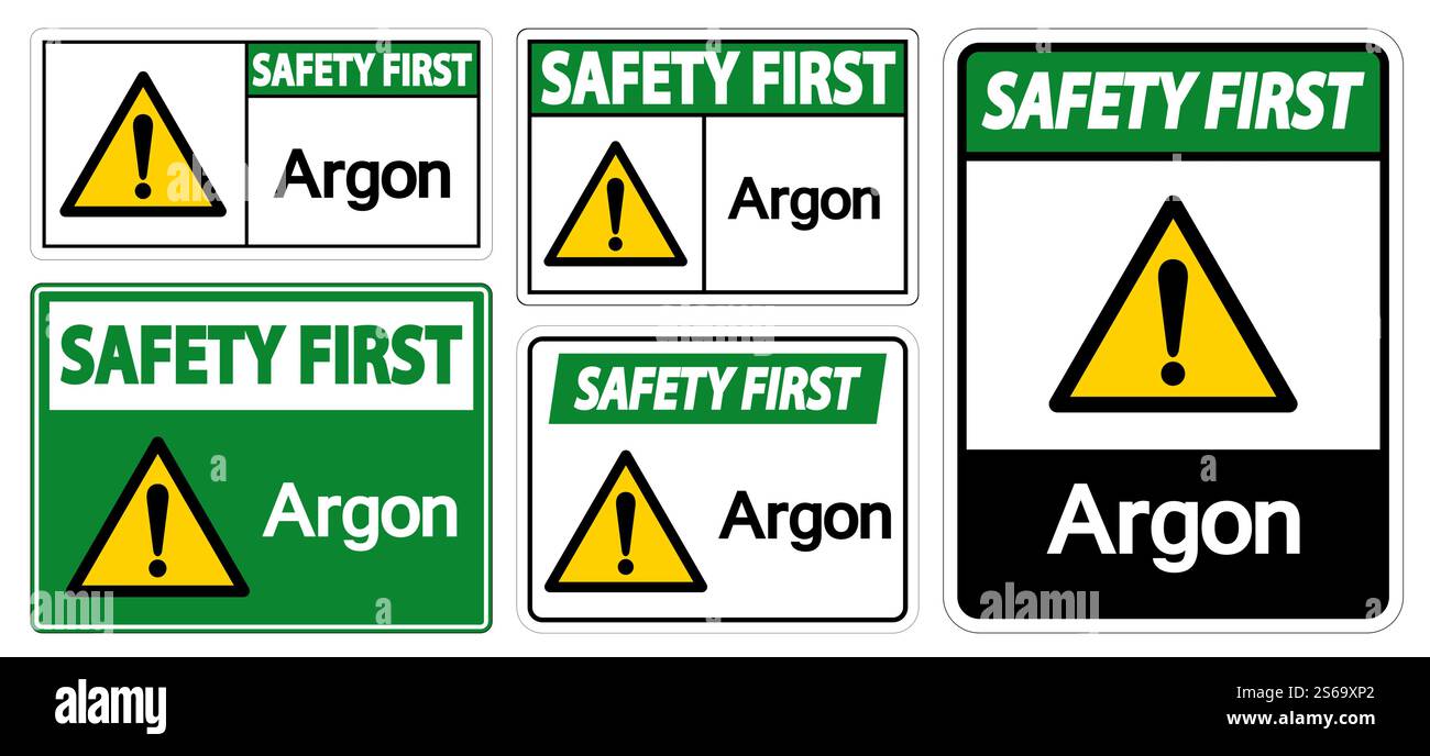 Safety First Argon Symbol Sign Isolate On White Background,Vector ...