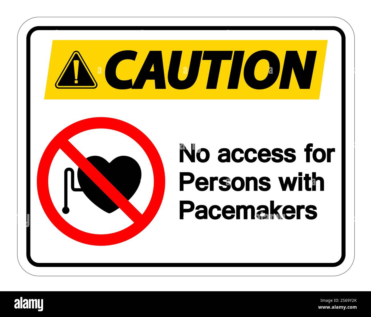 No Access For Persons With Pacemaker Symbol Sign Isolate On White ...