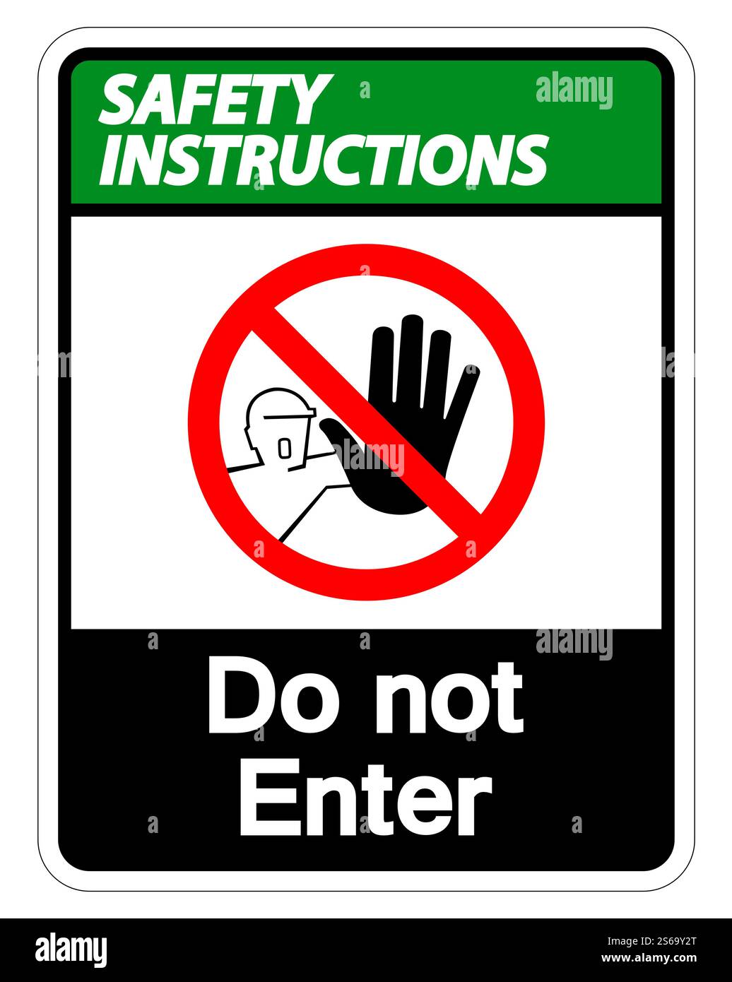 Safety instructions Do Not Enter Symbol Sign Isolate On White ...