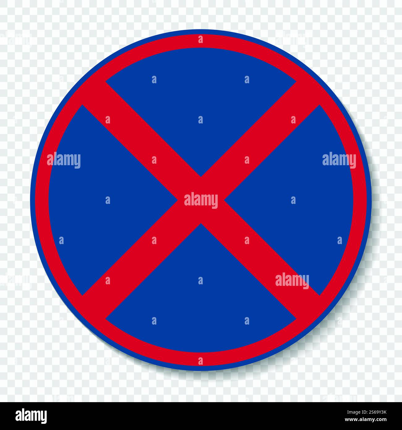 Symbol no standing and parking sign on transparent background,vector ...