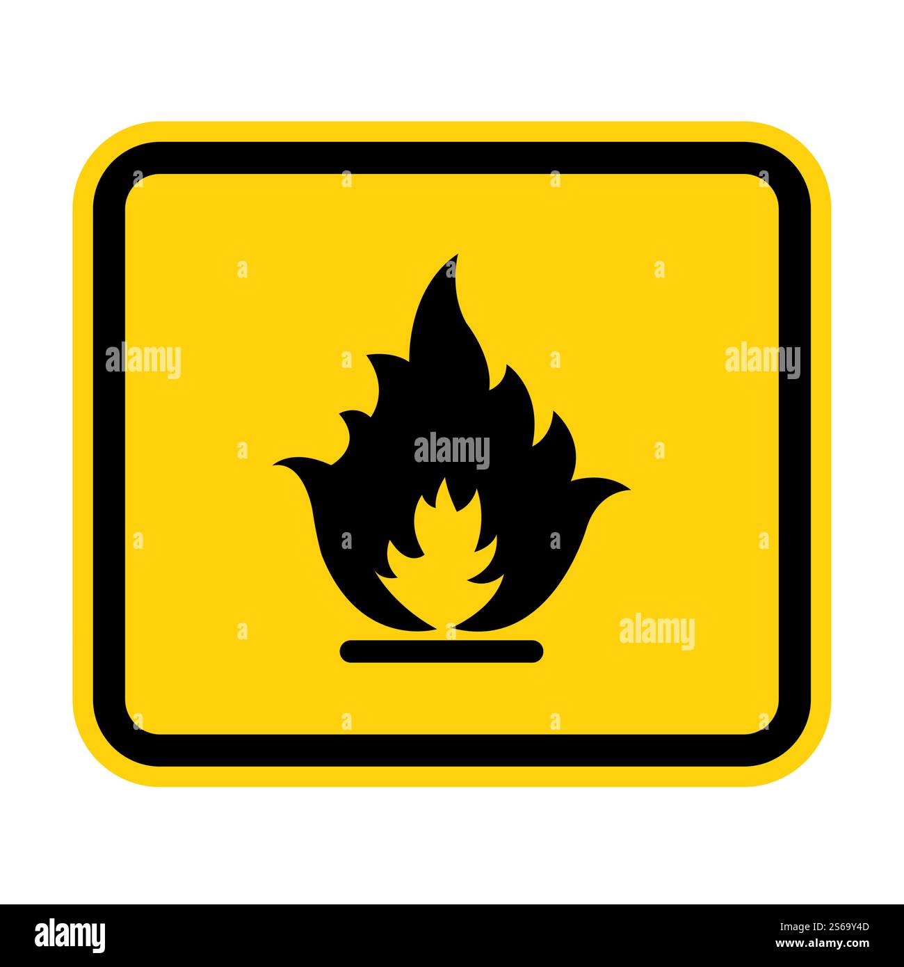 Beware Flammable Gas Symbol Isolate On White Background,Vector ...