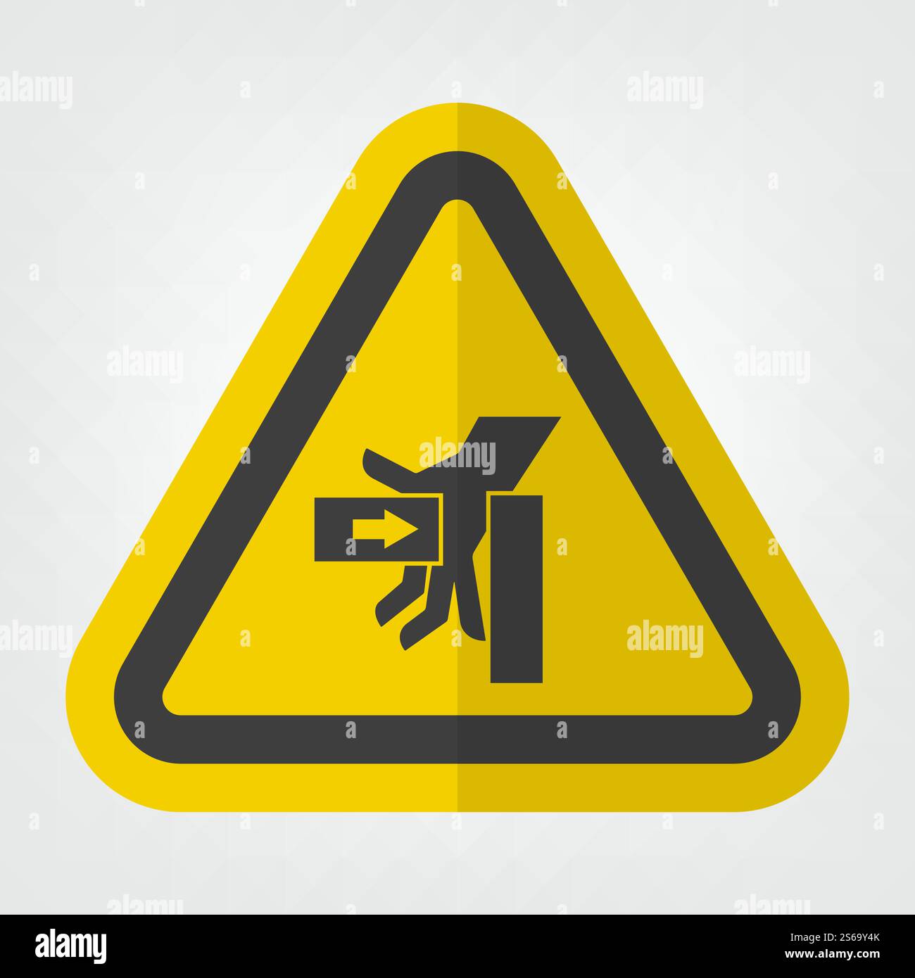 Hand Crush Force From Left Symbol Sign, Vector Illustration, Isolate On ...