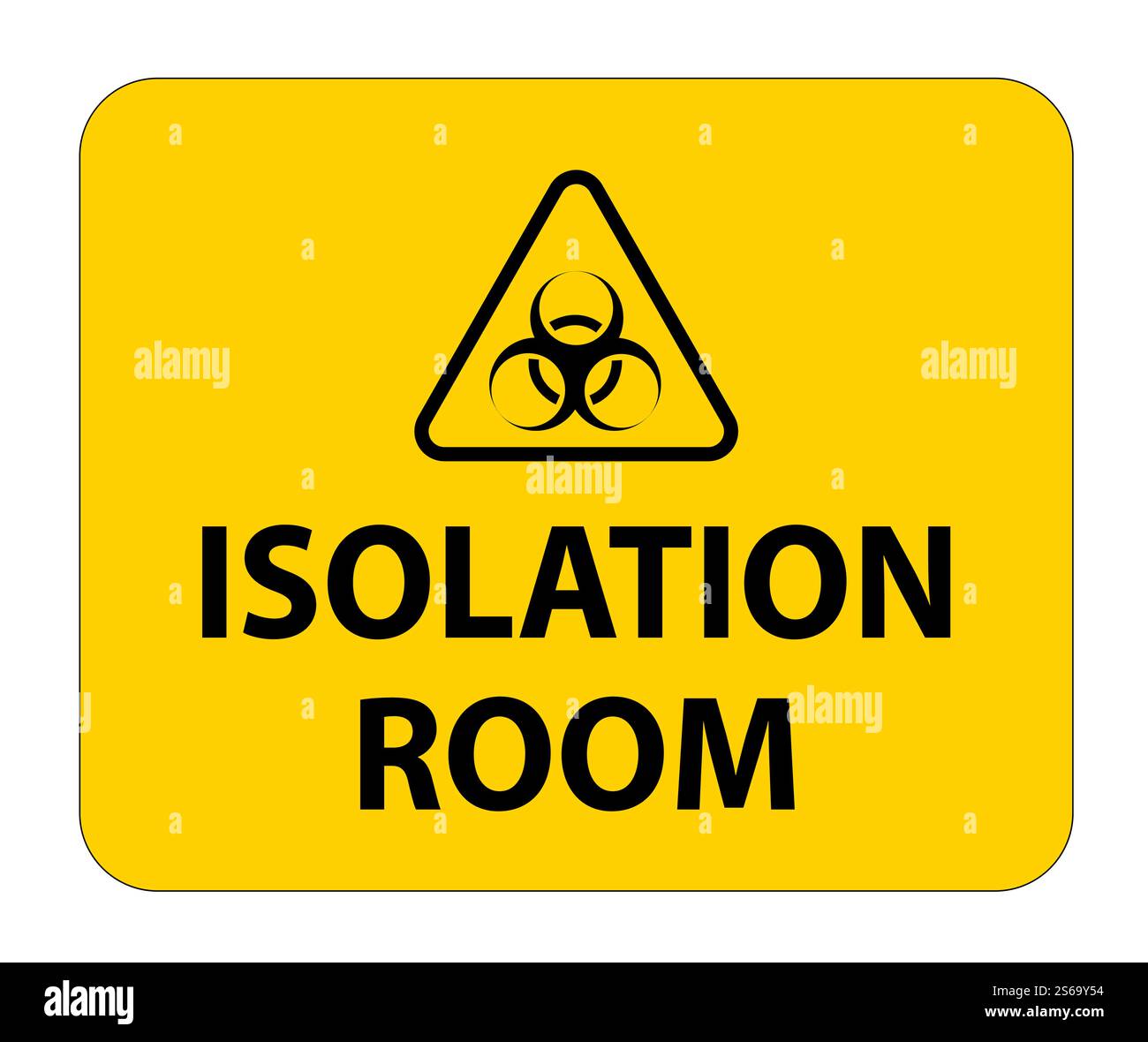 Biohazard Isolation room sign On White Background,Vector Illustration ...