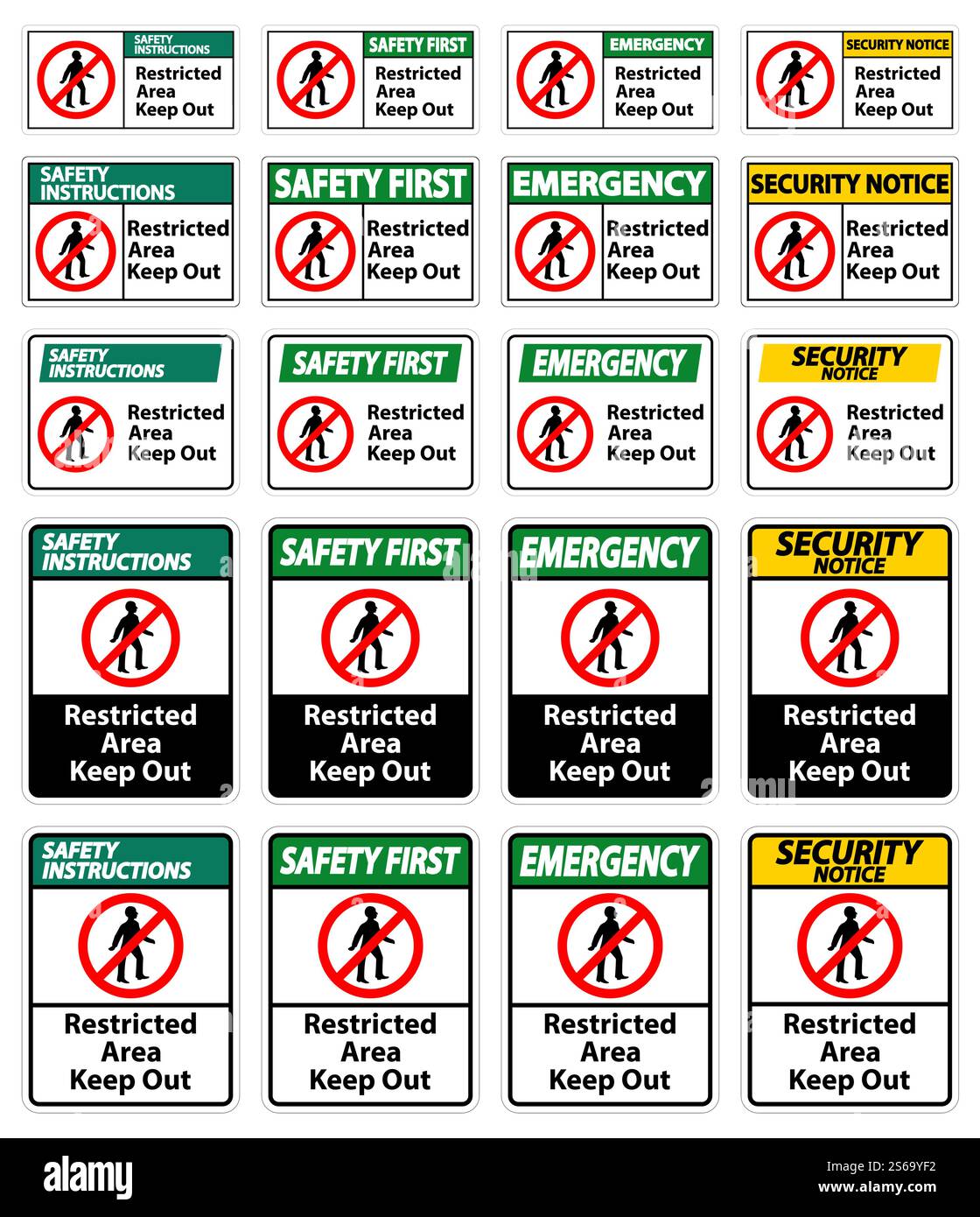 Restricted Area Keep Out Symbol Sign On White Background Stock Vector ...
