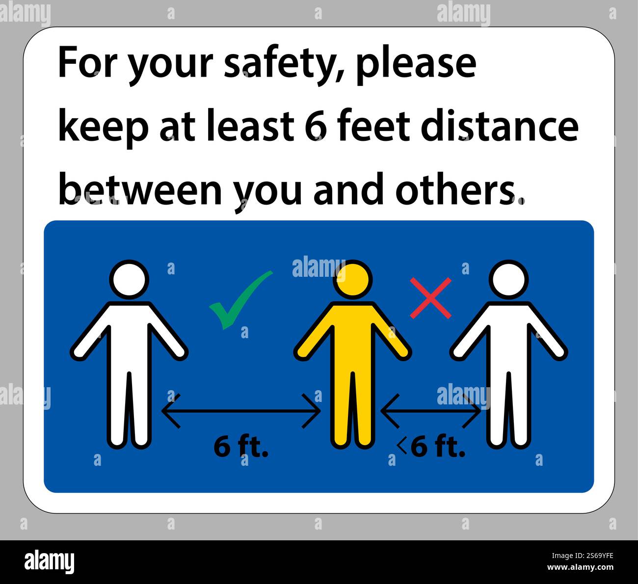 Keep 6 Feet Distance,For your safety,please keep at least 6 feet ...