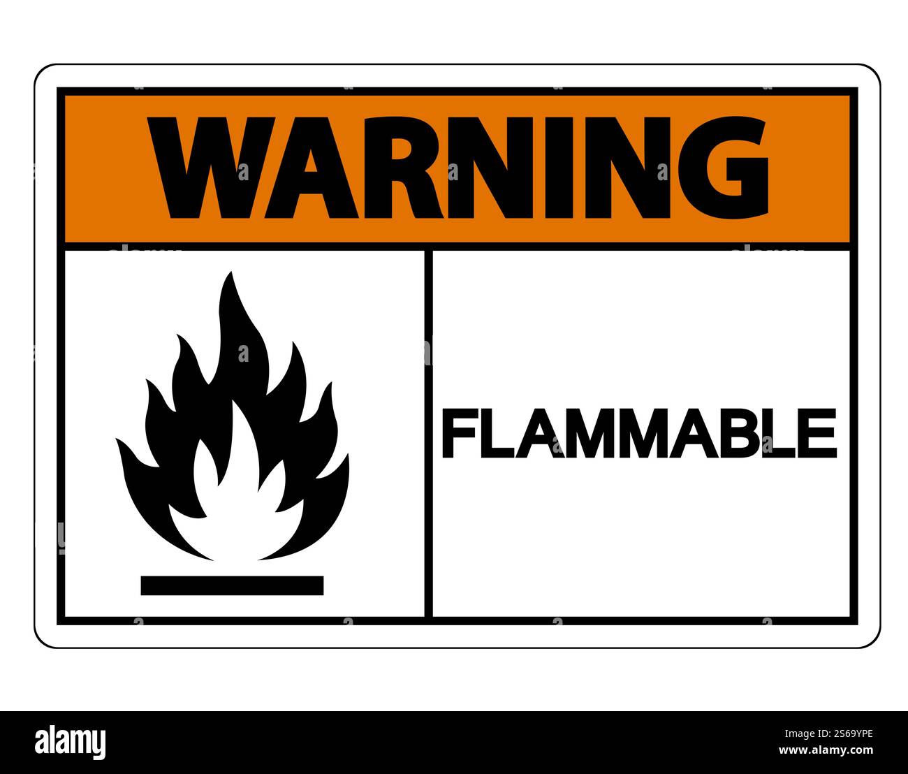 Warning Flammable Symbol Sign on white background,Vector Illustration ...