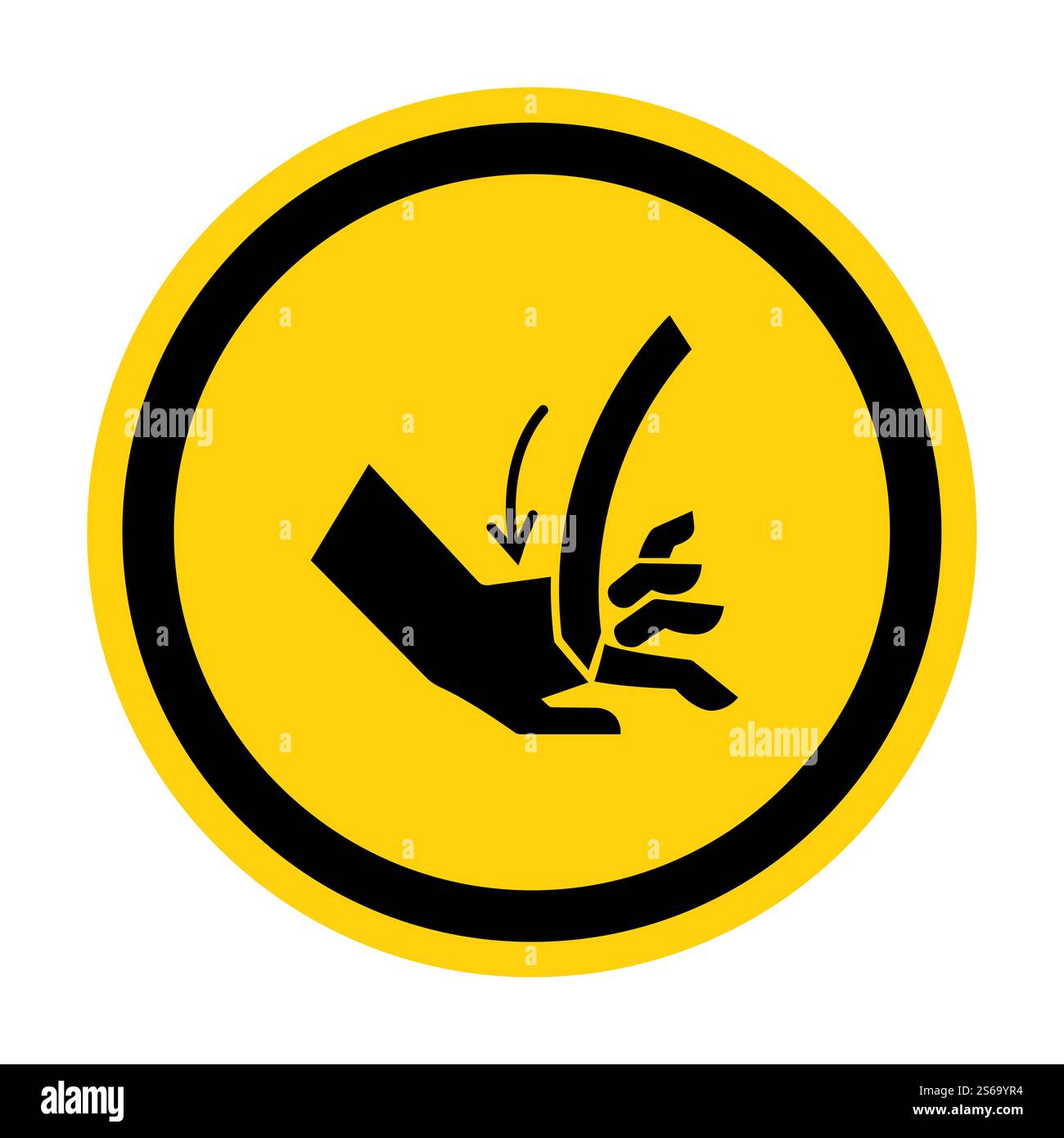 Cutting of Hand Curved Blade Symbol Sign Isolate On White Background ...