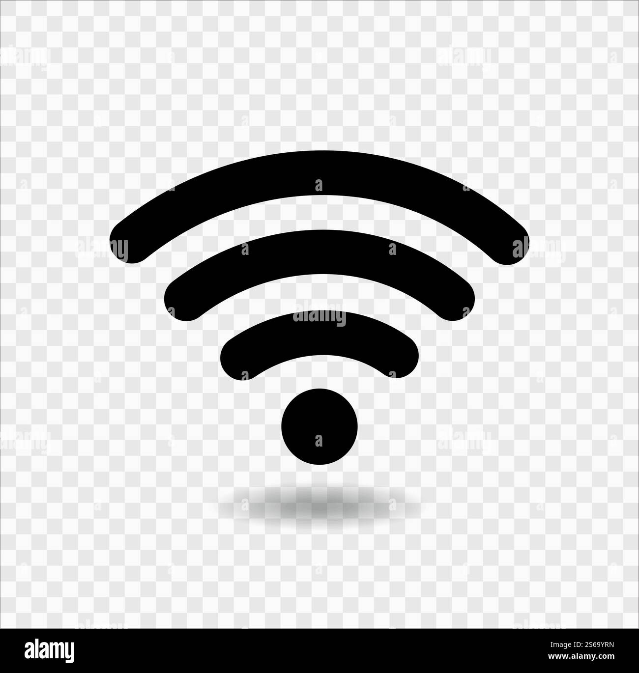 WiFi icon,Wireless Internet Isolate On transparent Background,Vector ...