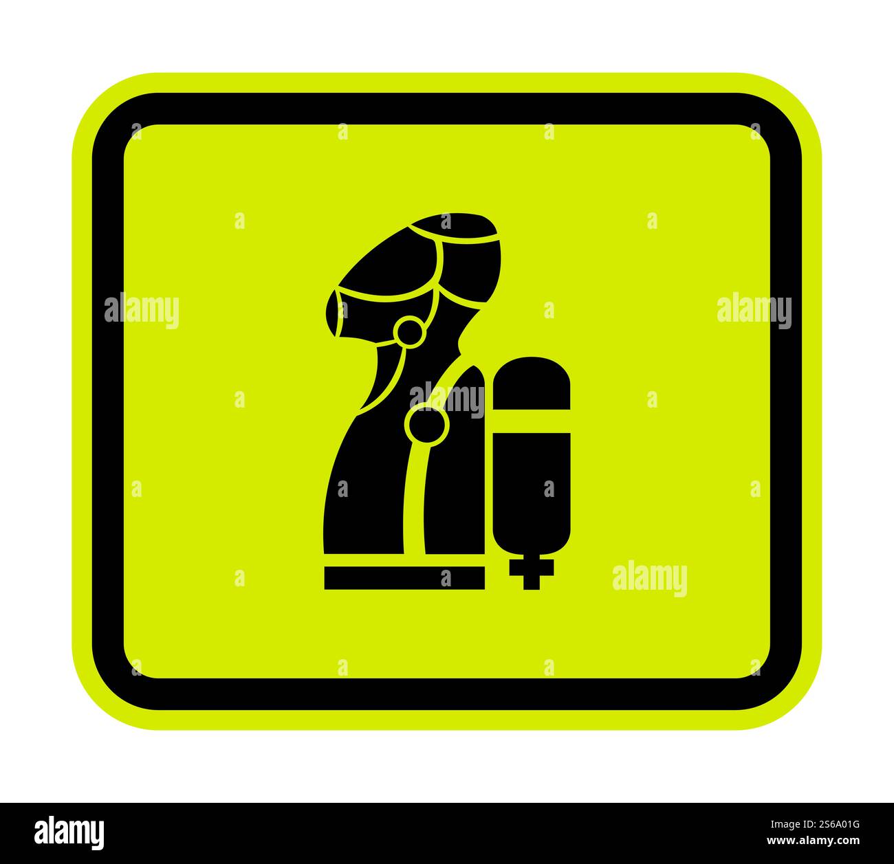 Wear SCBA (Self Contained Breathing Apparatus) Symbol Isolate On White ...